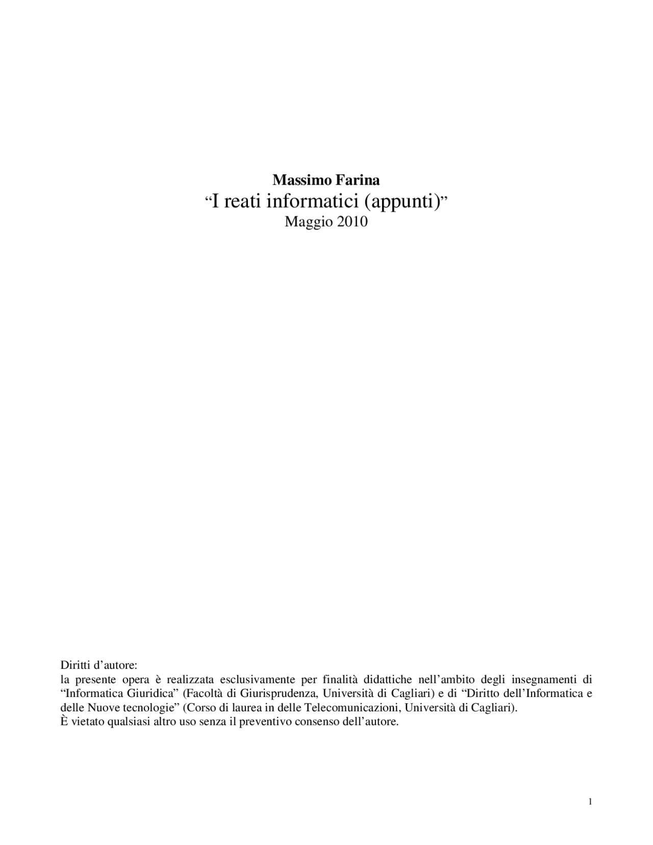 I Reati Informatici Docsity