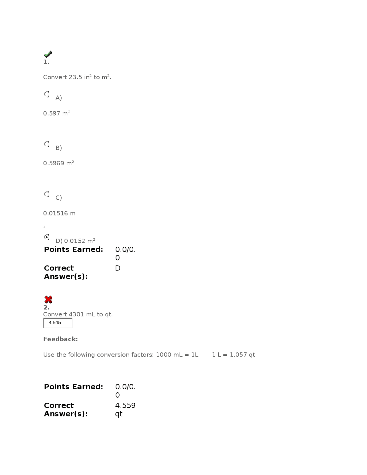 Answer Key Chemistry Laboratory I Cem 161 Docsity