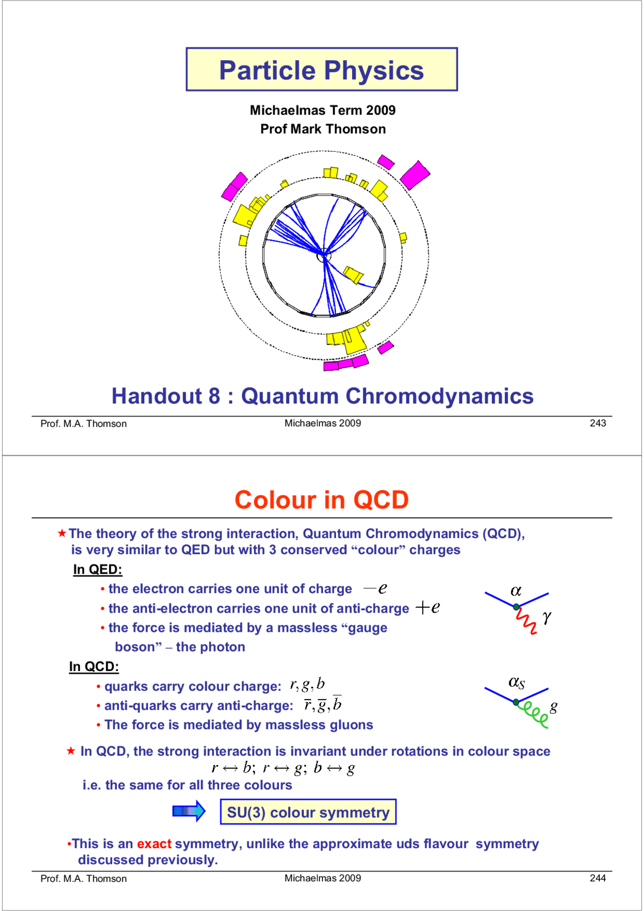Particle Physics Part Iii Handout 08 2004 Physics Docsity
