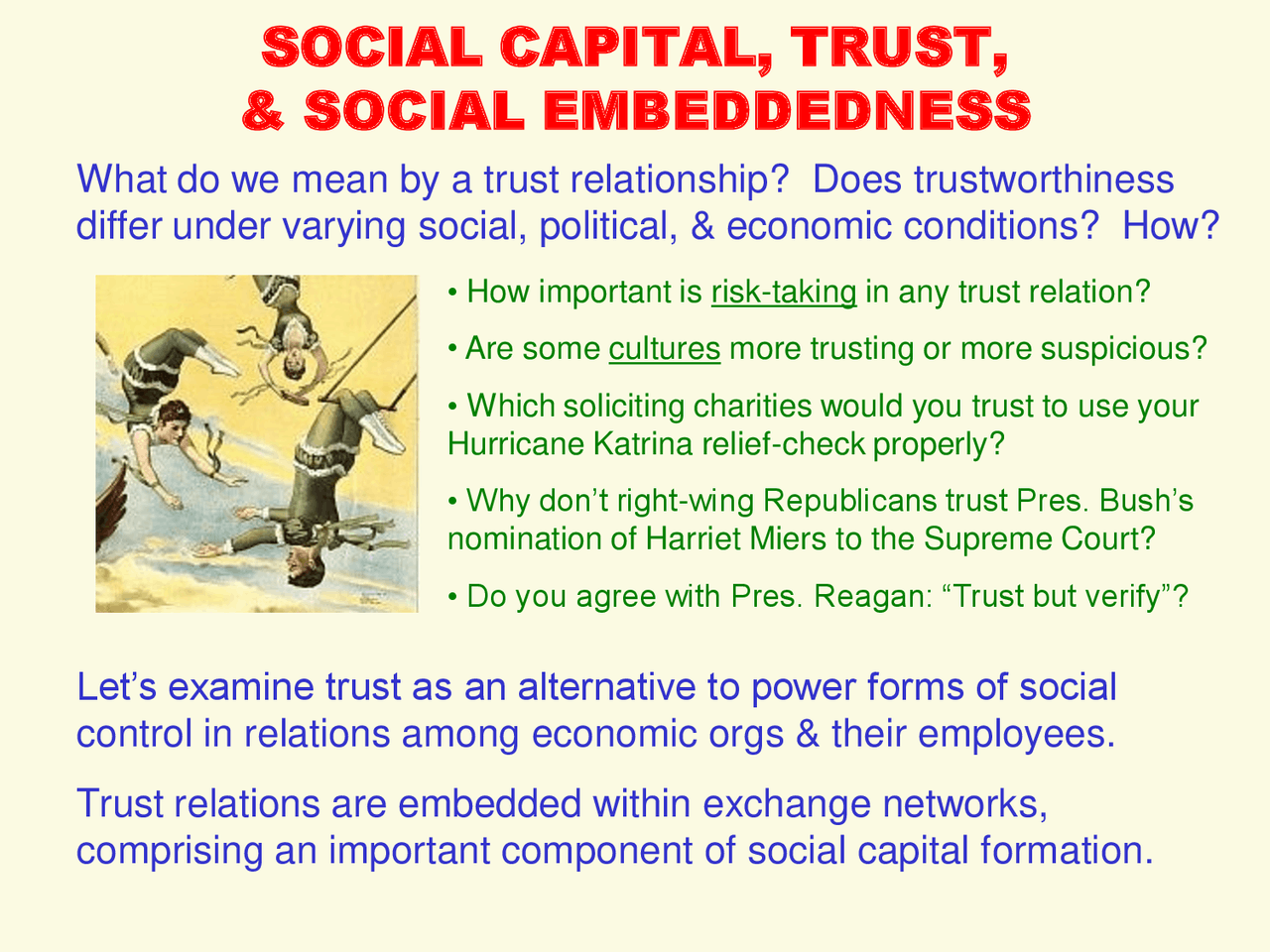 Social Capital, Trust ad Social Embeddedness-Economic Sociology-Lecture ...