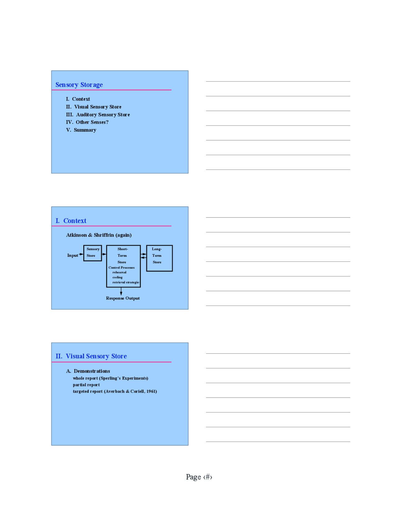Cognitive Sociology Sensory Storage Lecture Slides Sociology Docsity