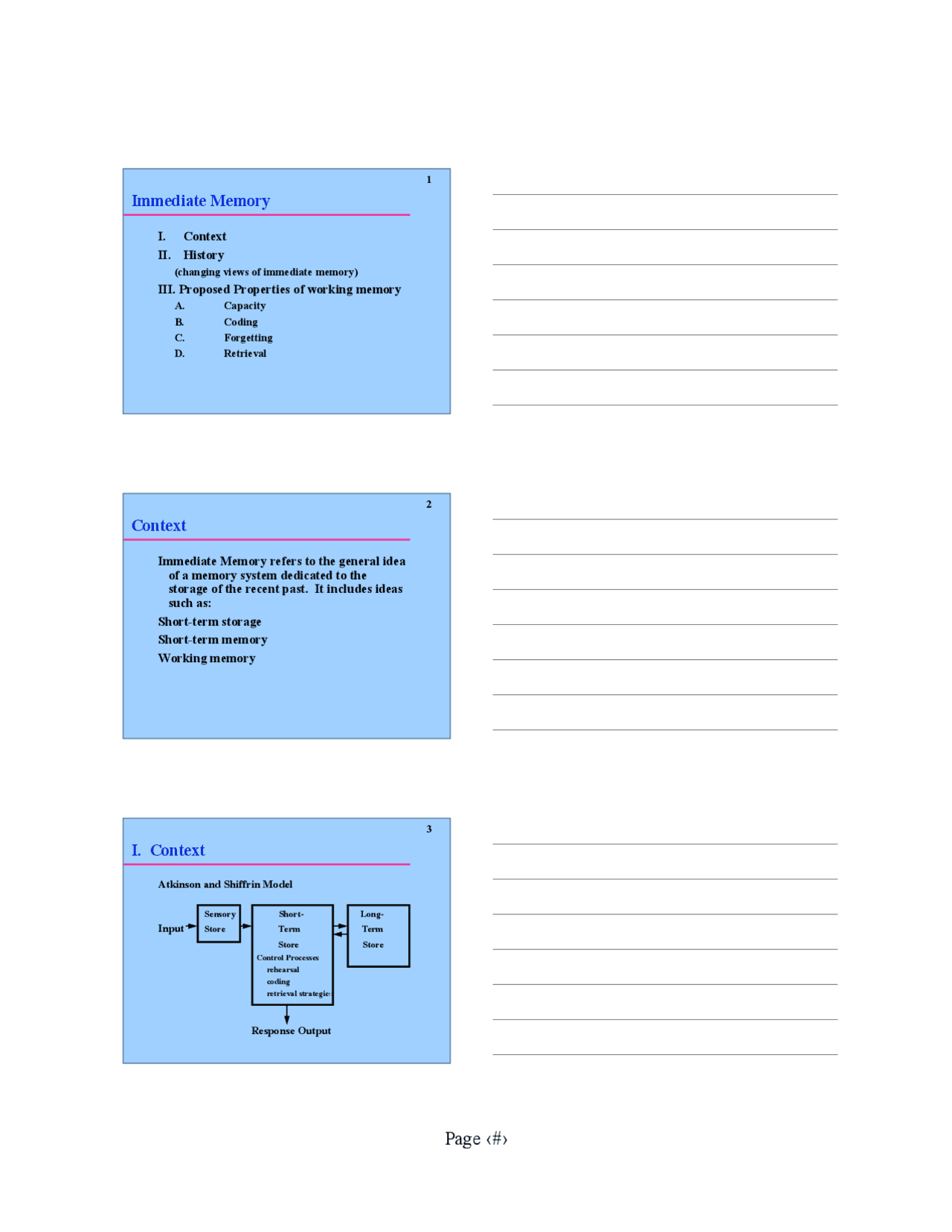 Cognitive Sociology Short Term Storage Lecture Slides Sociology Docsity