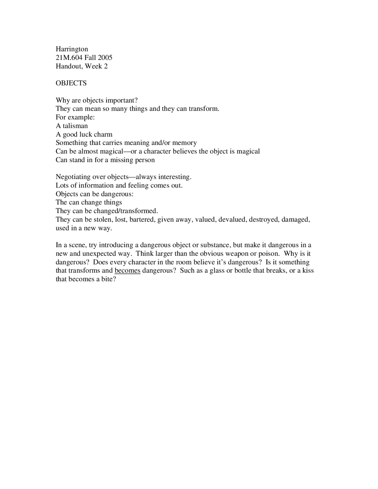 Playwriting I-Reading Material 07-Music and Theater Arts Literature ...