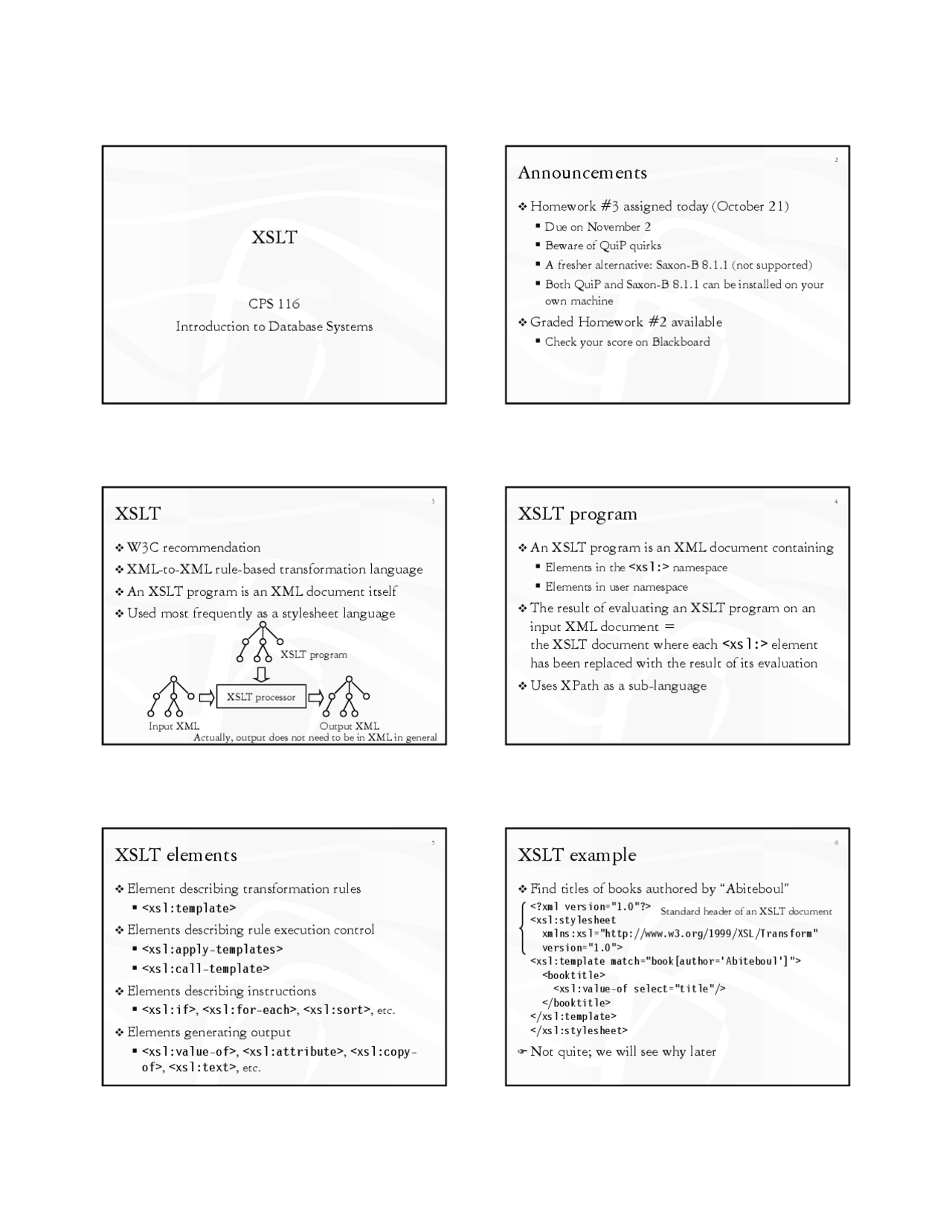 Introduction To Database Systems Lecture 16 Slides Computer Science Diapositivas Introducción