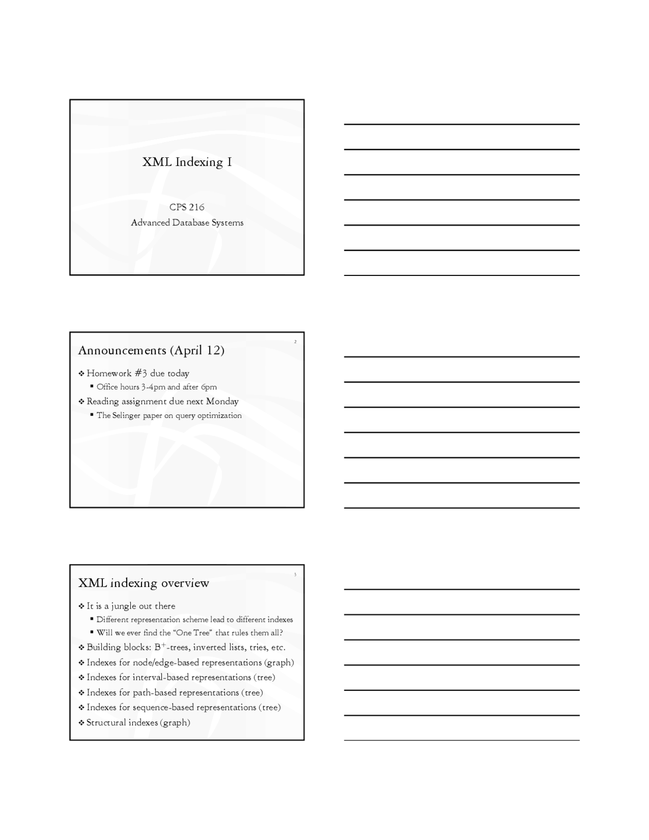 Advanced Database Systems Lecture 19 Slides Computer Science Docsity 8823