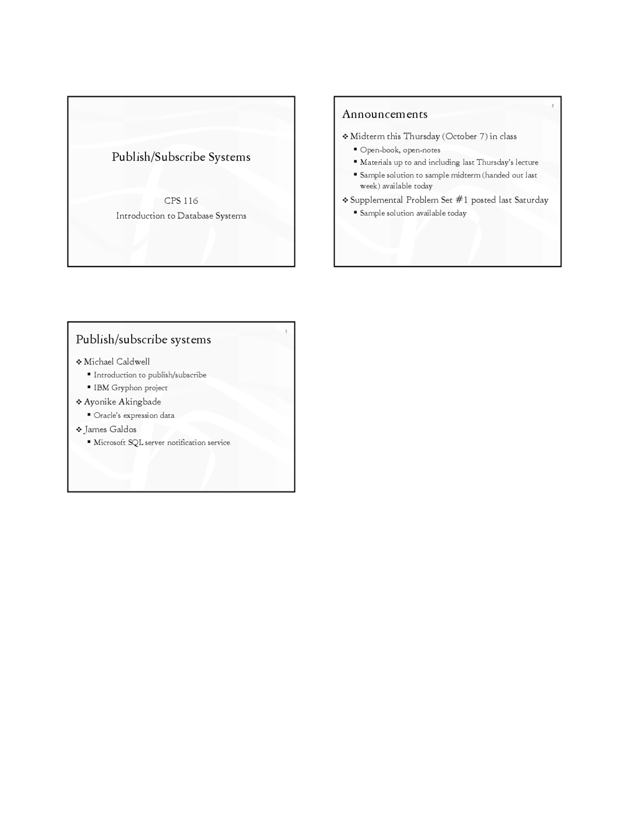 Introduction To Database Systems Lecture 28 Slides Computer Science