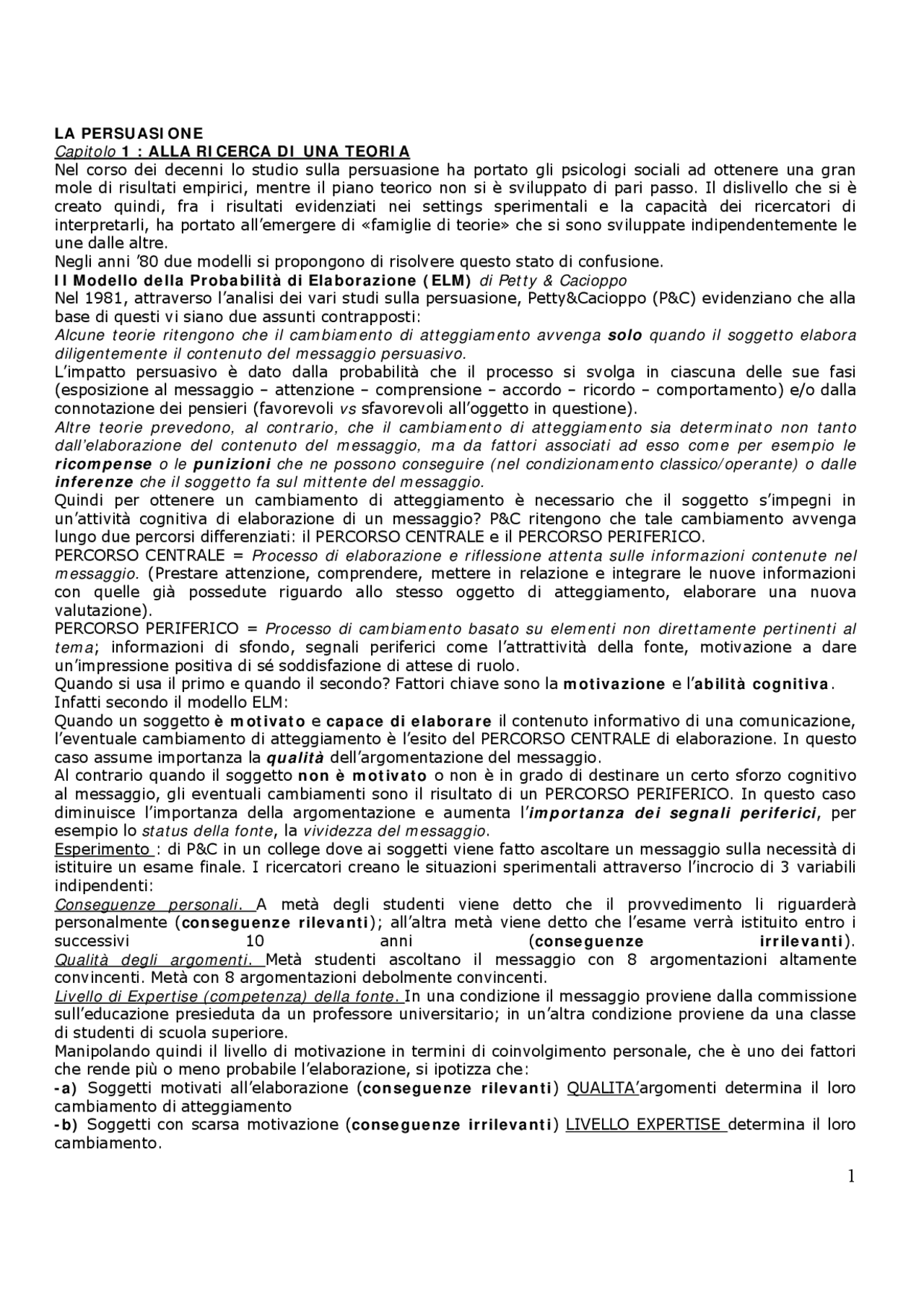 La Persuasione Cavazza Docsity