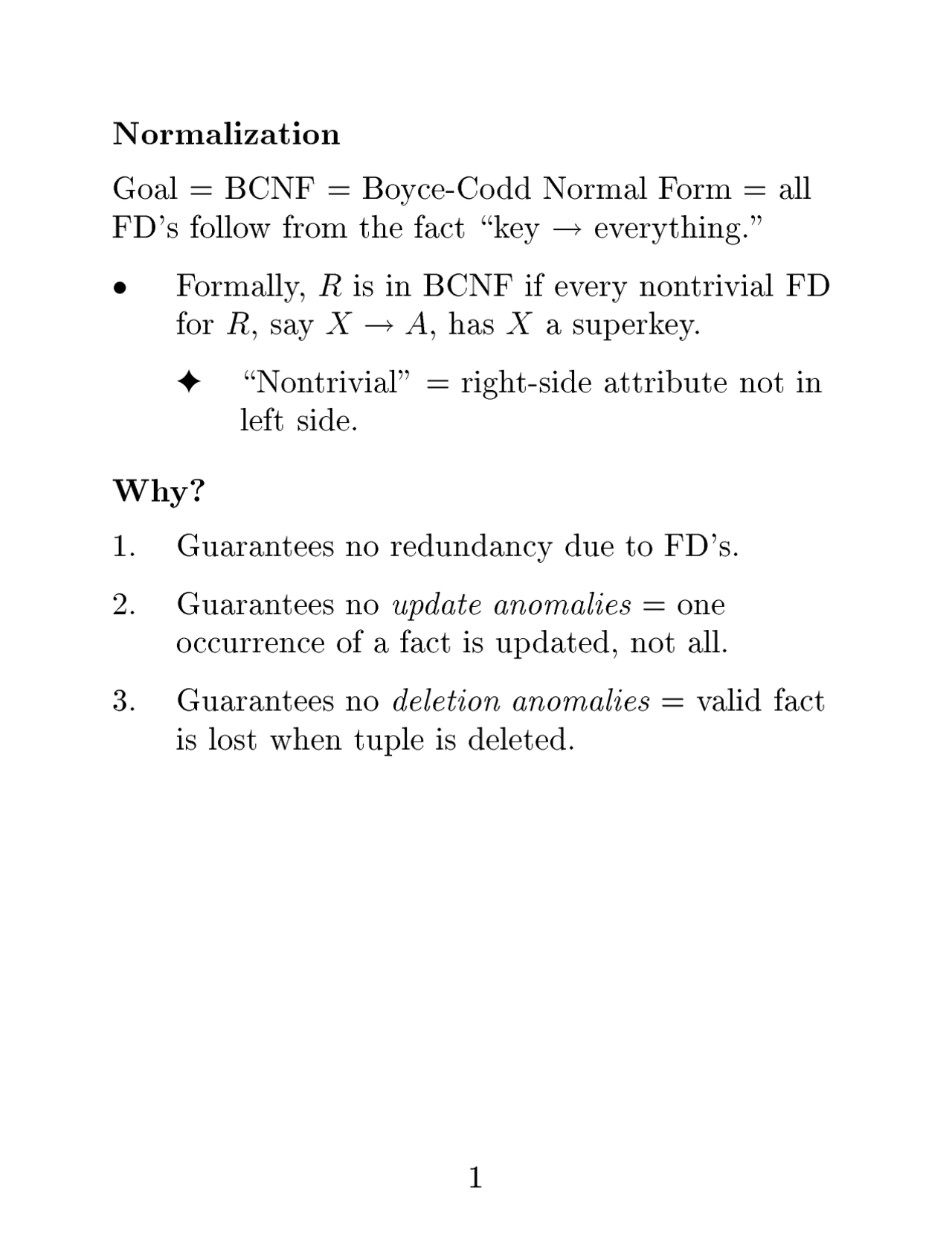 Normalization Database Systems Lecture 04 Slides Computer Science Docsity