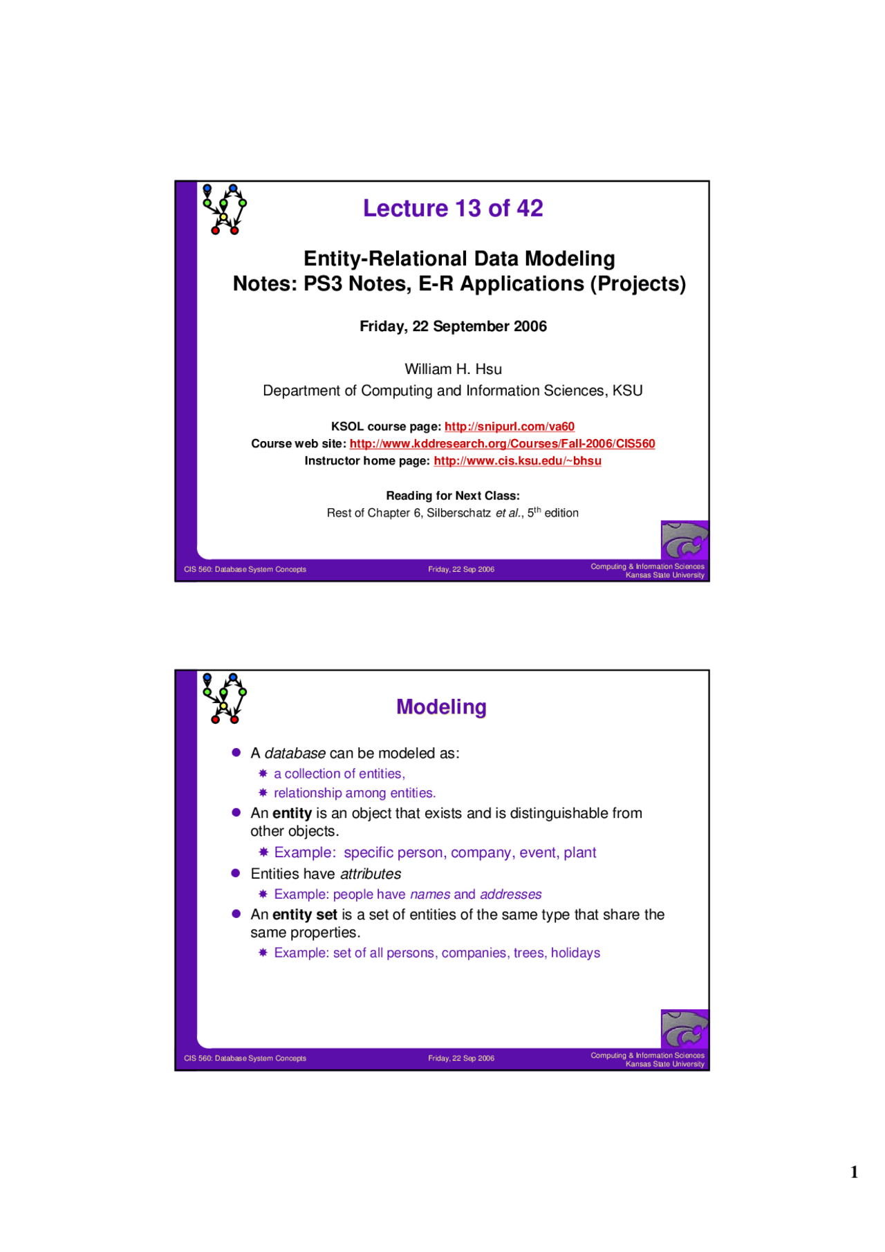 Entity Relational Data Modeling Database System Concepts Docsity