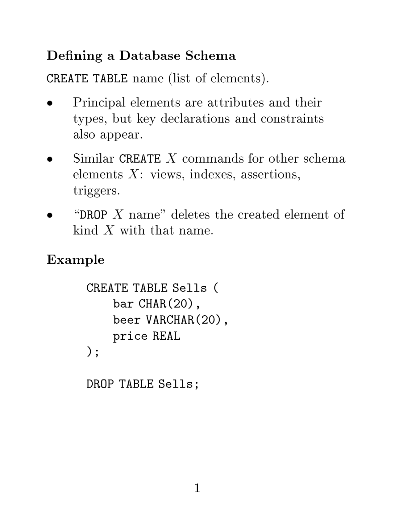 Database Schema Database Systems Lecture 08 Slides Computer Science Slides Database Management