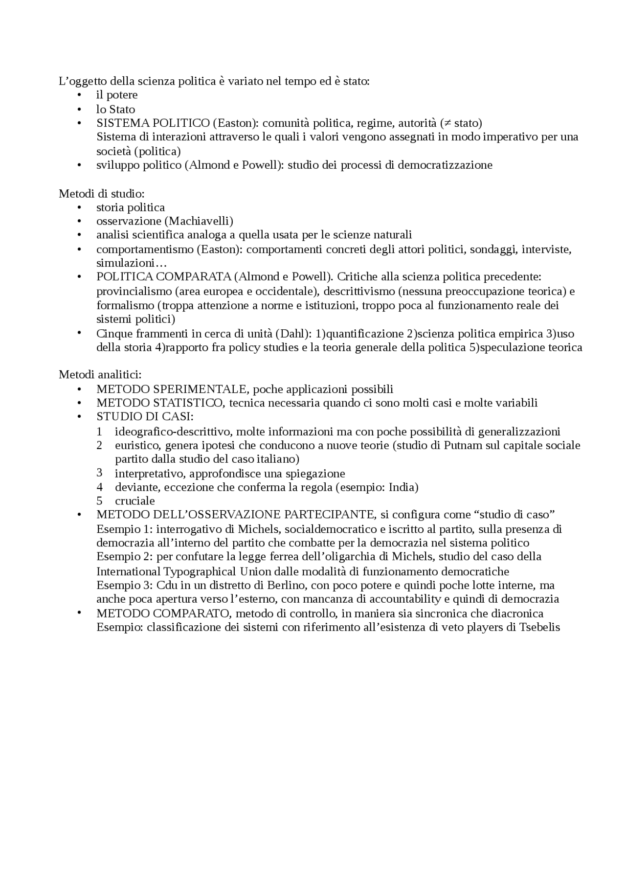 Appunti Di Scienze Politiche Docsity