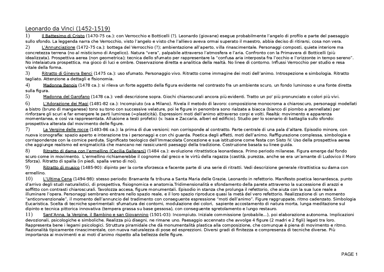 Riassunti Opere Ii Modulo Completo Docsity