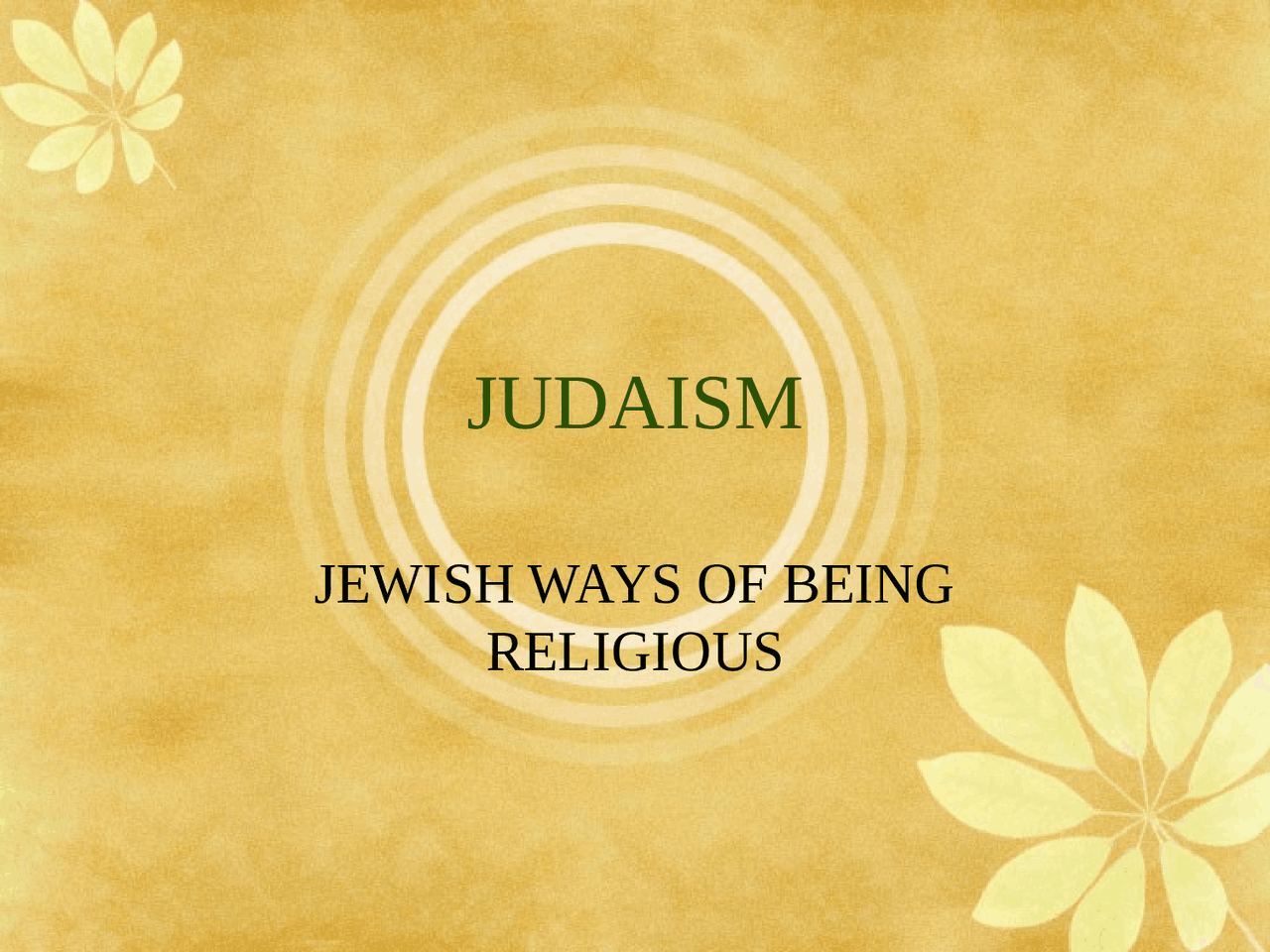 Introduction to Judaism, Christianity, and Islam - Lecture Slides ...