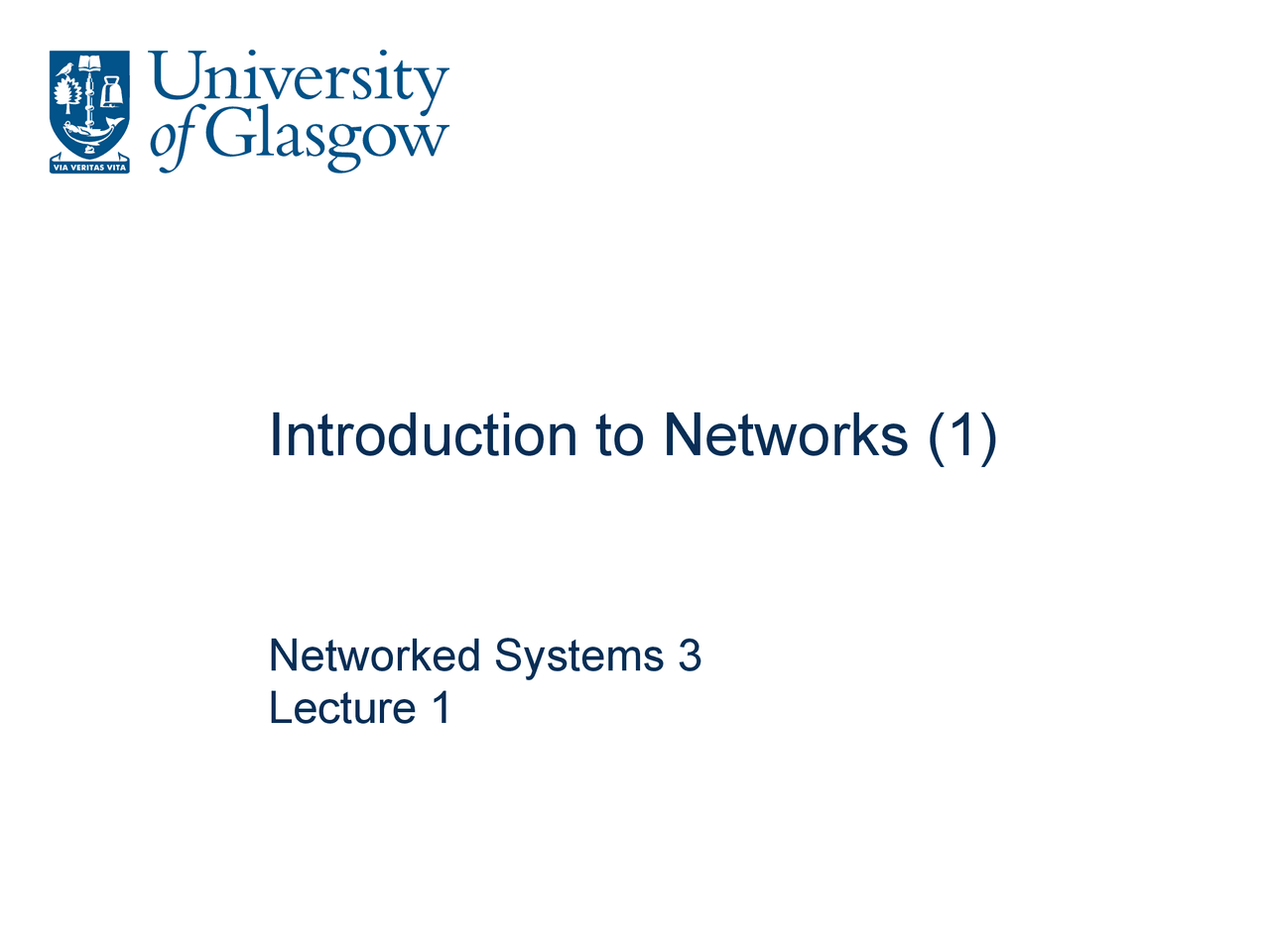 Networked Systems Introduction To Networks Lecture 01 Slides Computer