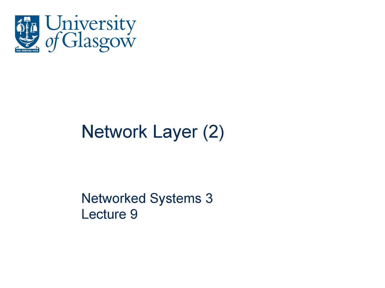 Network Layer Introduction To Networks Lecture 09 Slides Computer 3756