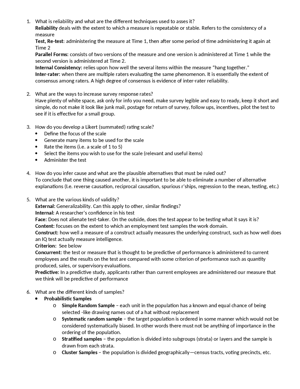 What Is Reliability Business Research Methods Lecture Notes Mang