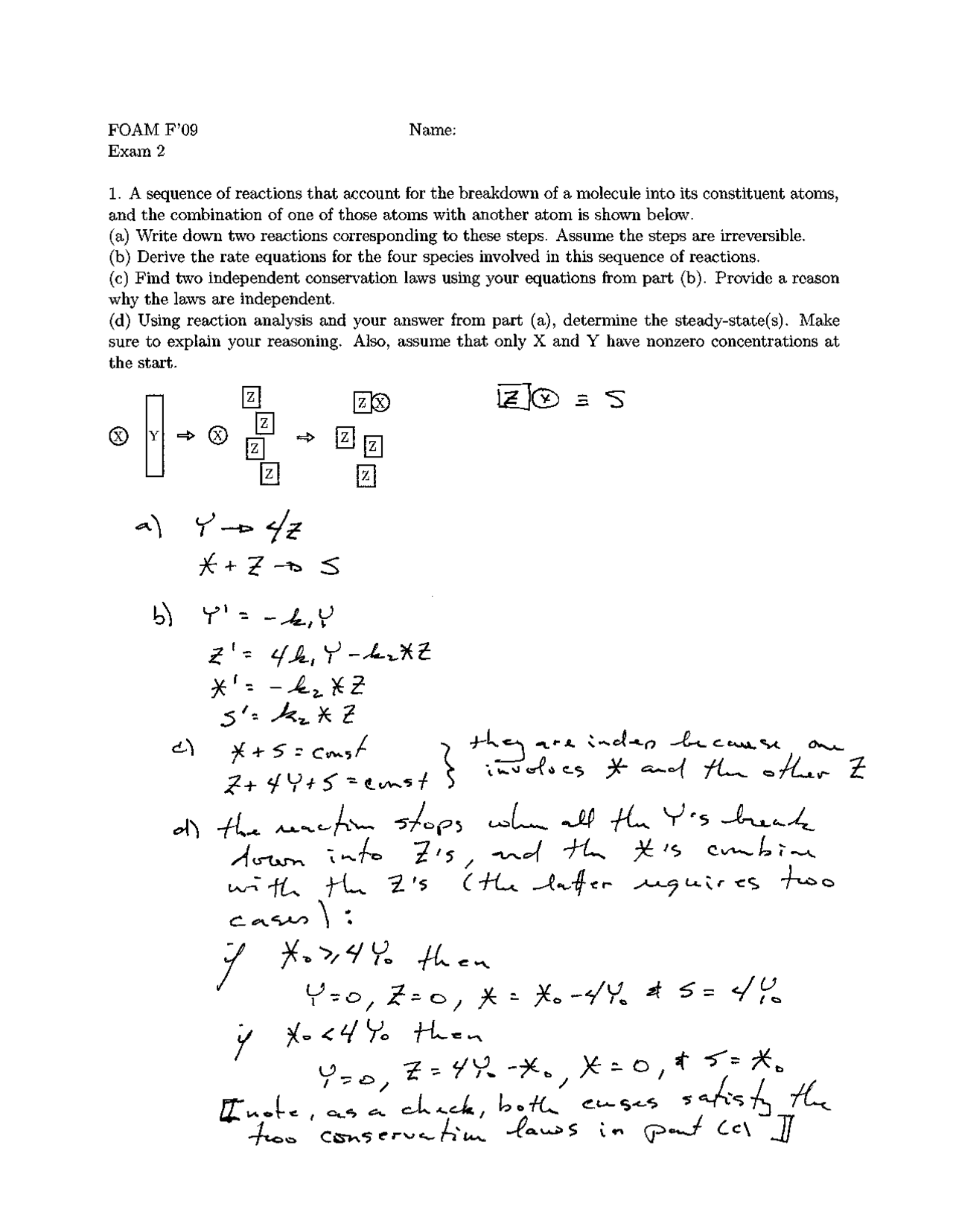 Practice Exam 2 With Solutions On Foundations Of Applied Mathematics