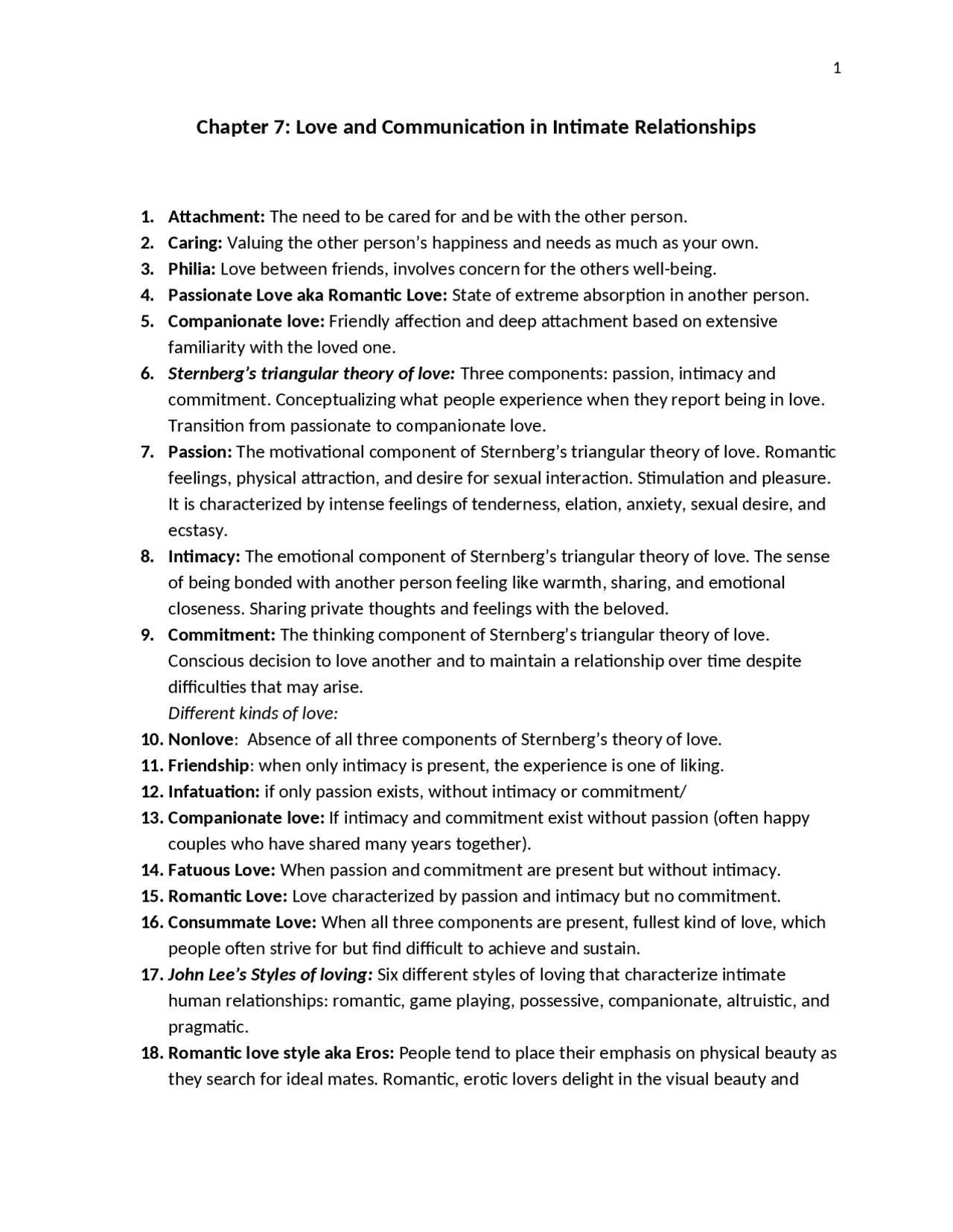Notes on Love and Communication in Intimate Relationships - Human ...