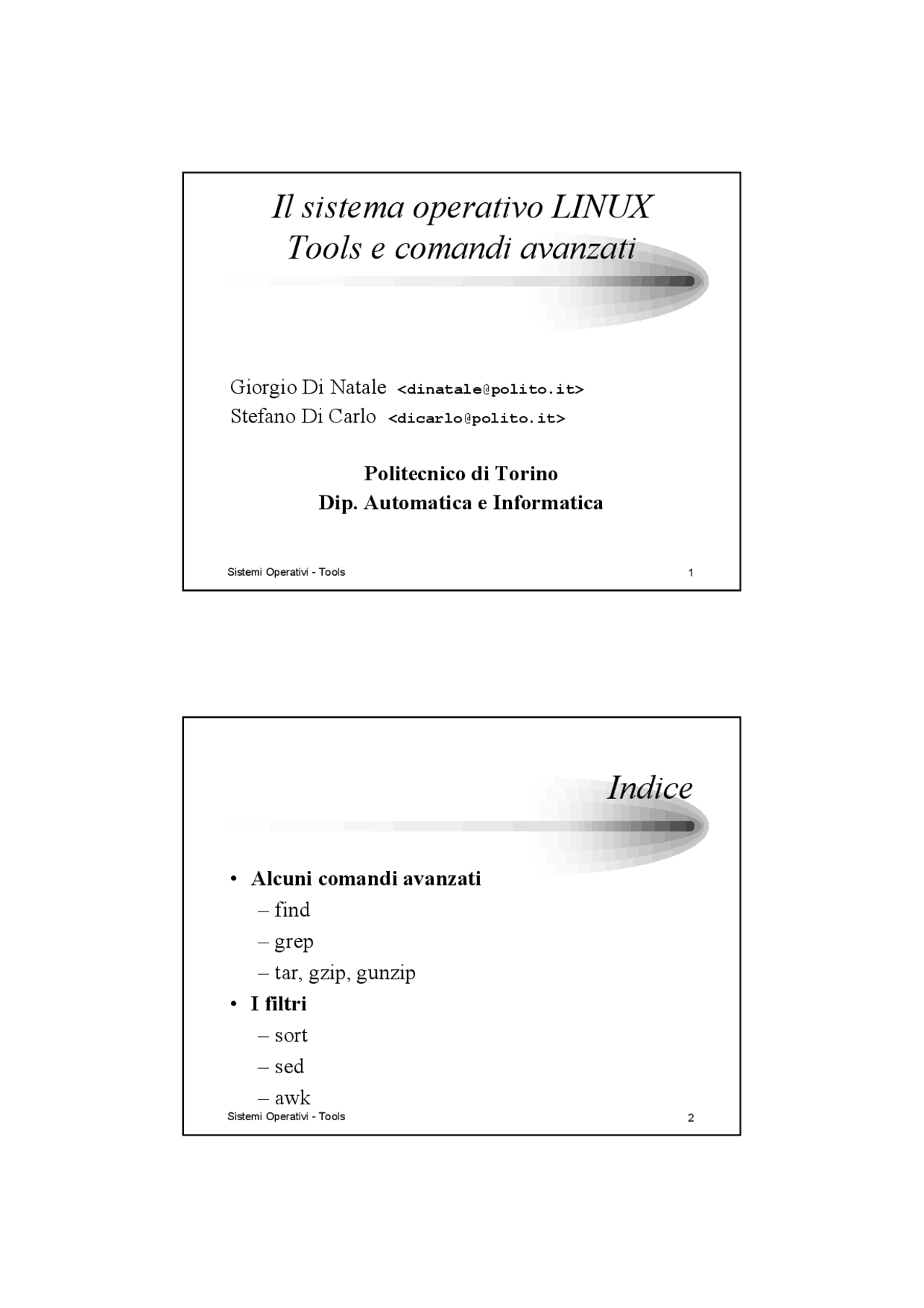 Tools E Comandi Avanzati Di Bash Appunti Di Sistemi Operativi Docsity