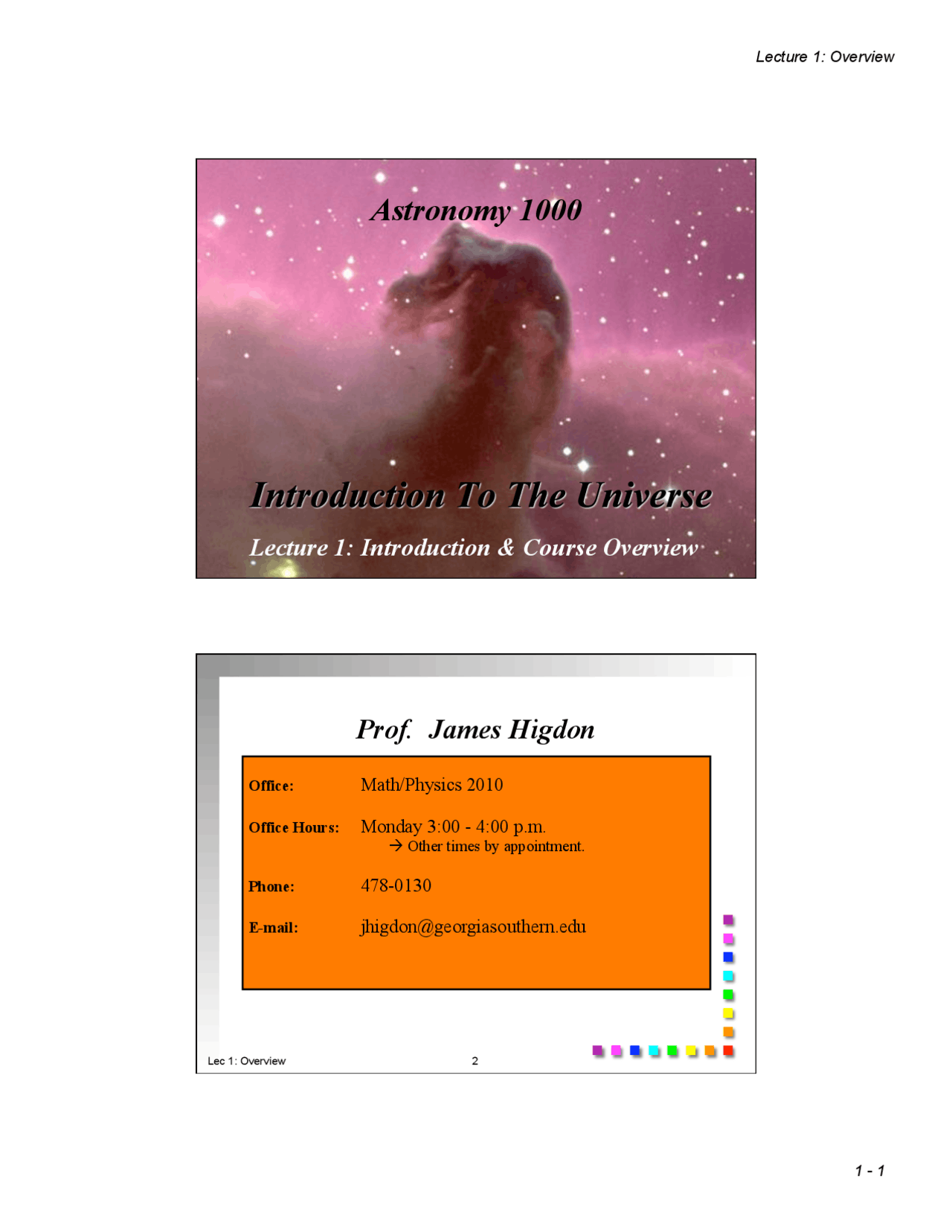 Introduction And Course Overview Introduction To The Universe Astr