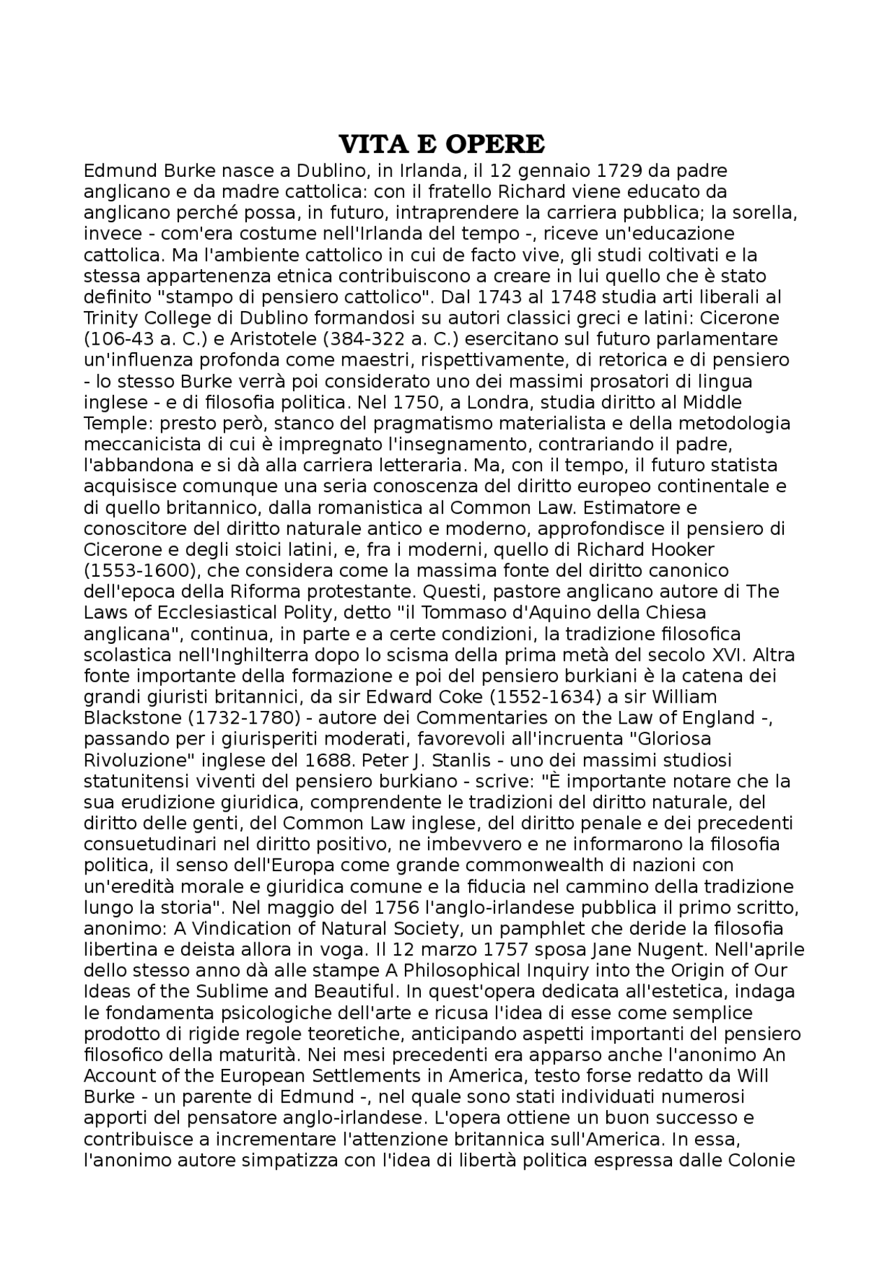 Appunti su Edmund Burke: il bello e il sublime - Docsity