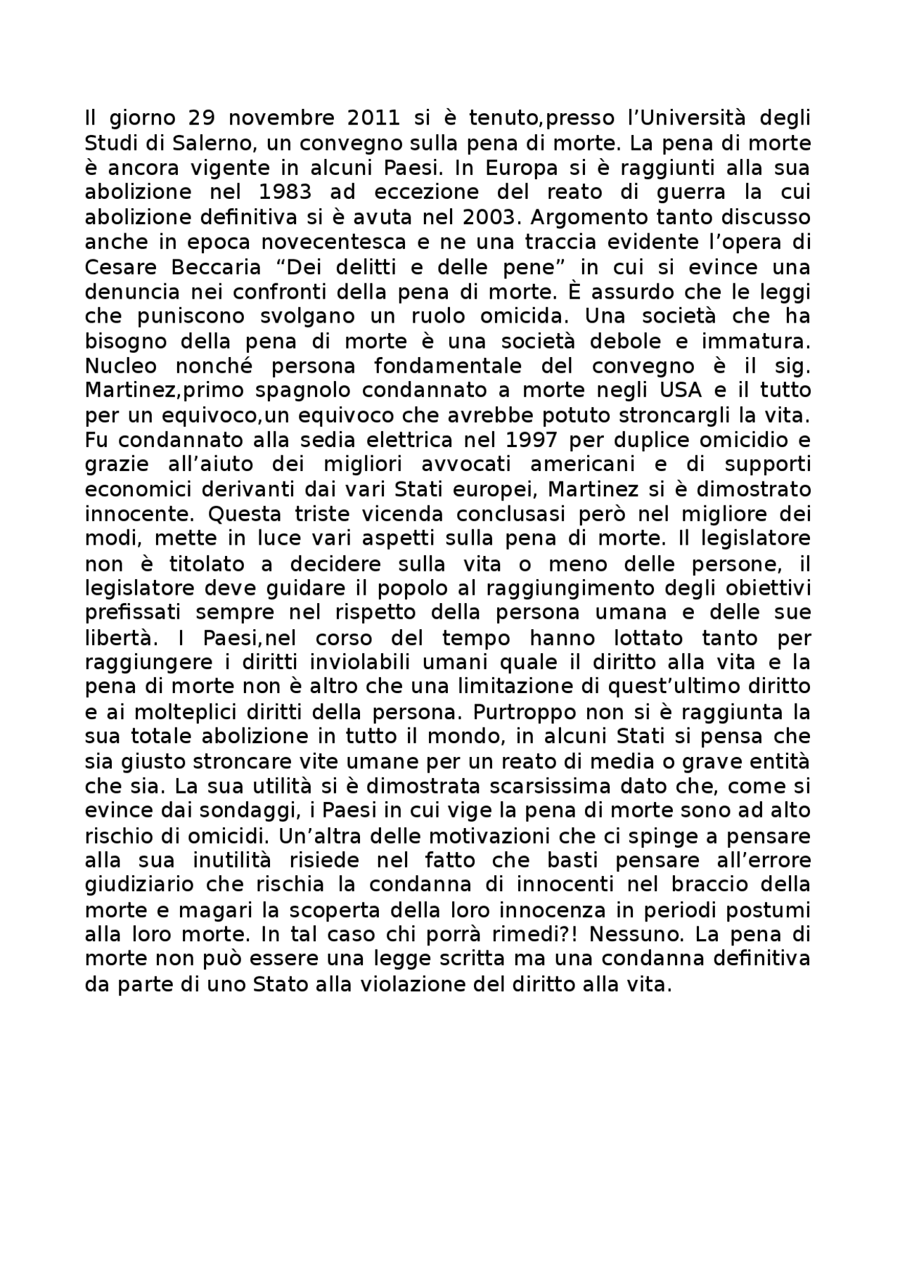 Pena Di Morte Docsity