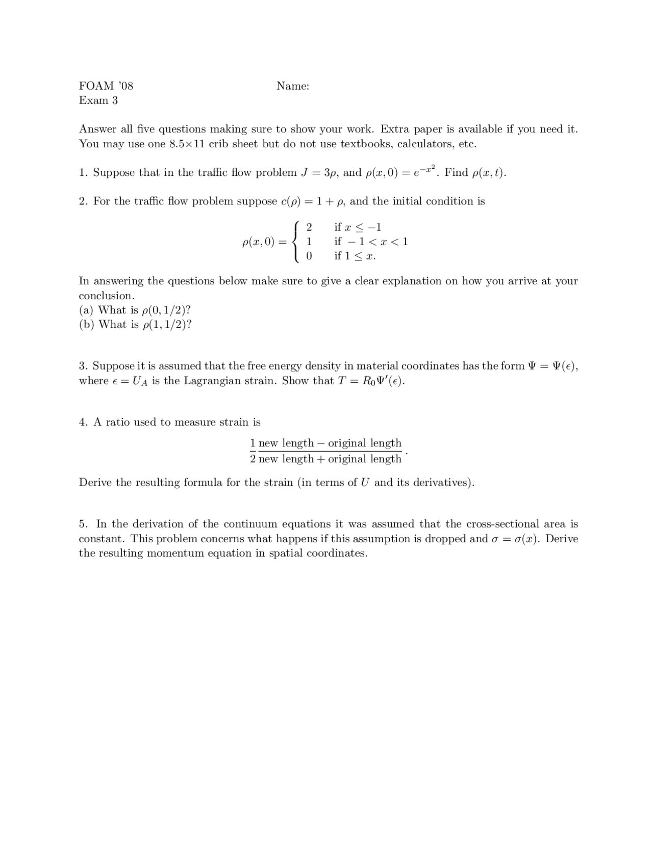 Exam 3 Questions Foundations Of Applied Mathematics Math 4700 Docsity