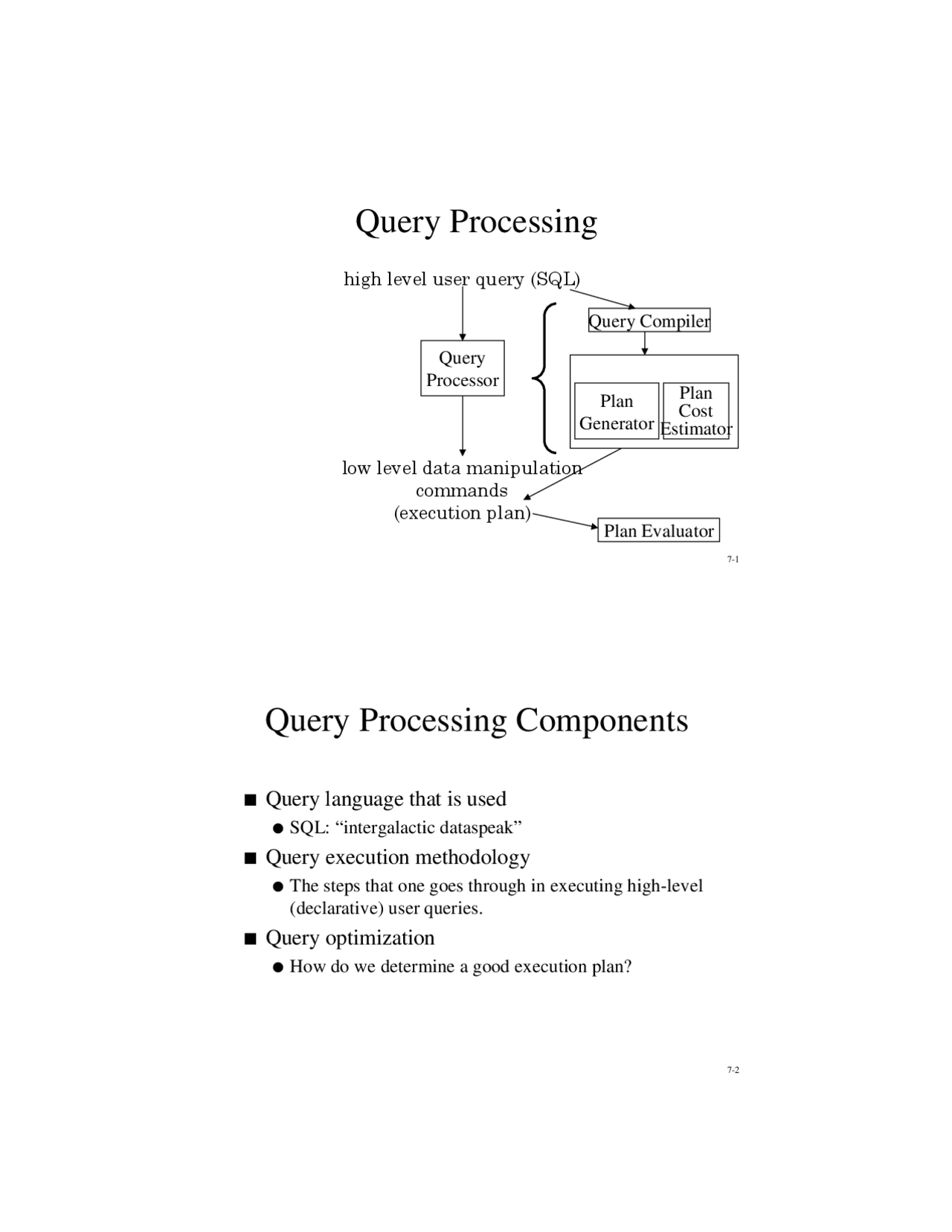 Introduction To Database Systems Lecture 07 Slides Computer Science 1292