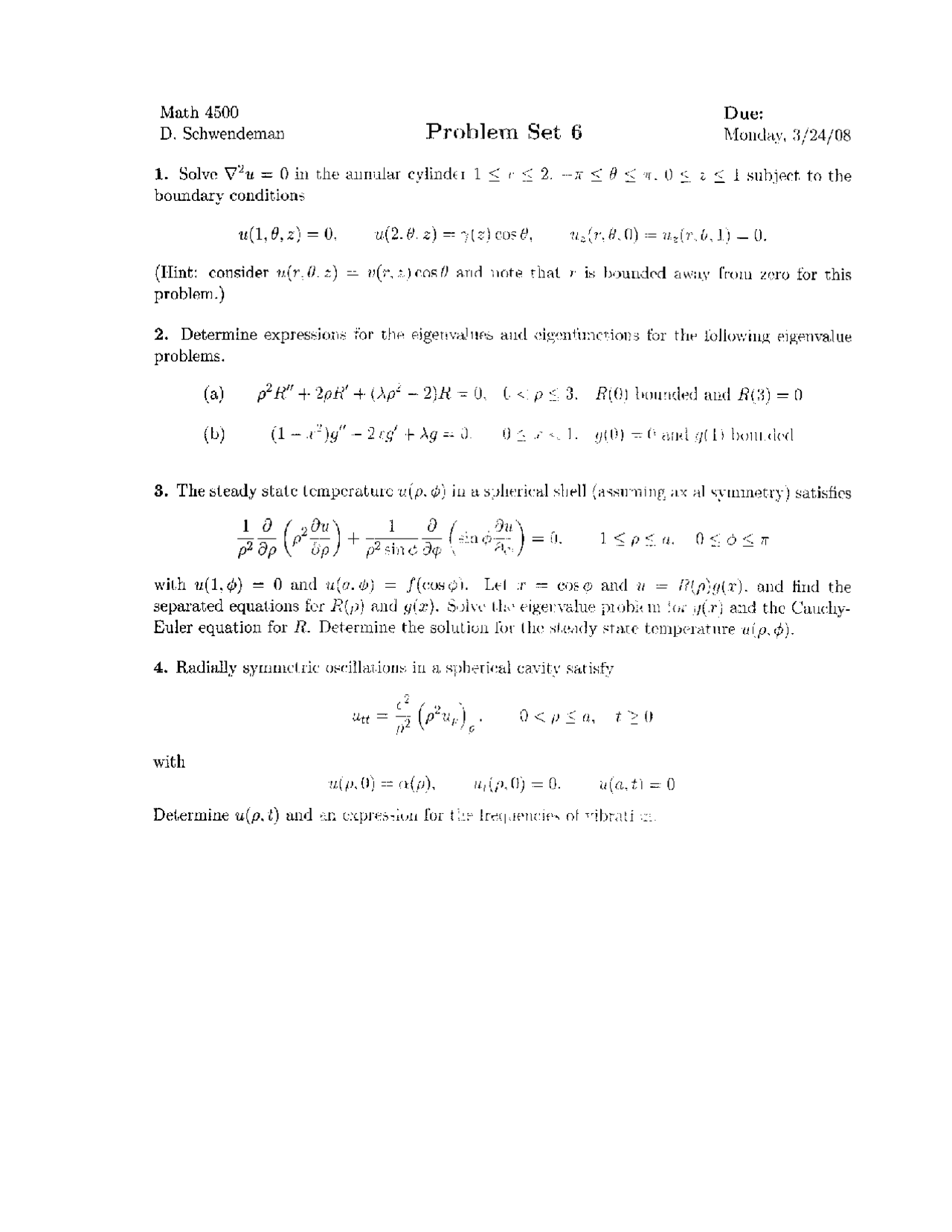Methods Pedersen of Mathematical Physics - Problem Set 8 Solution ...