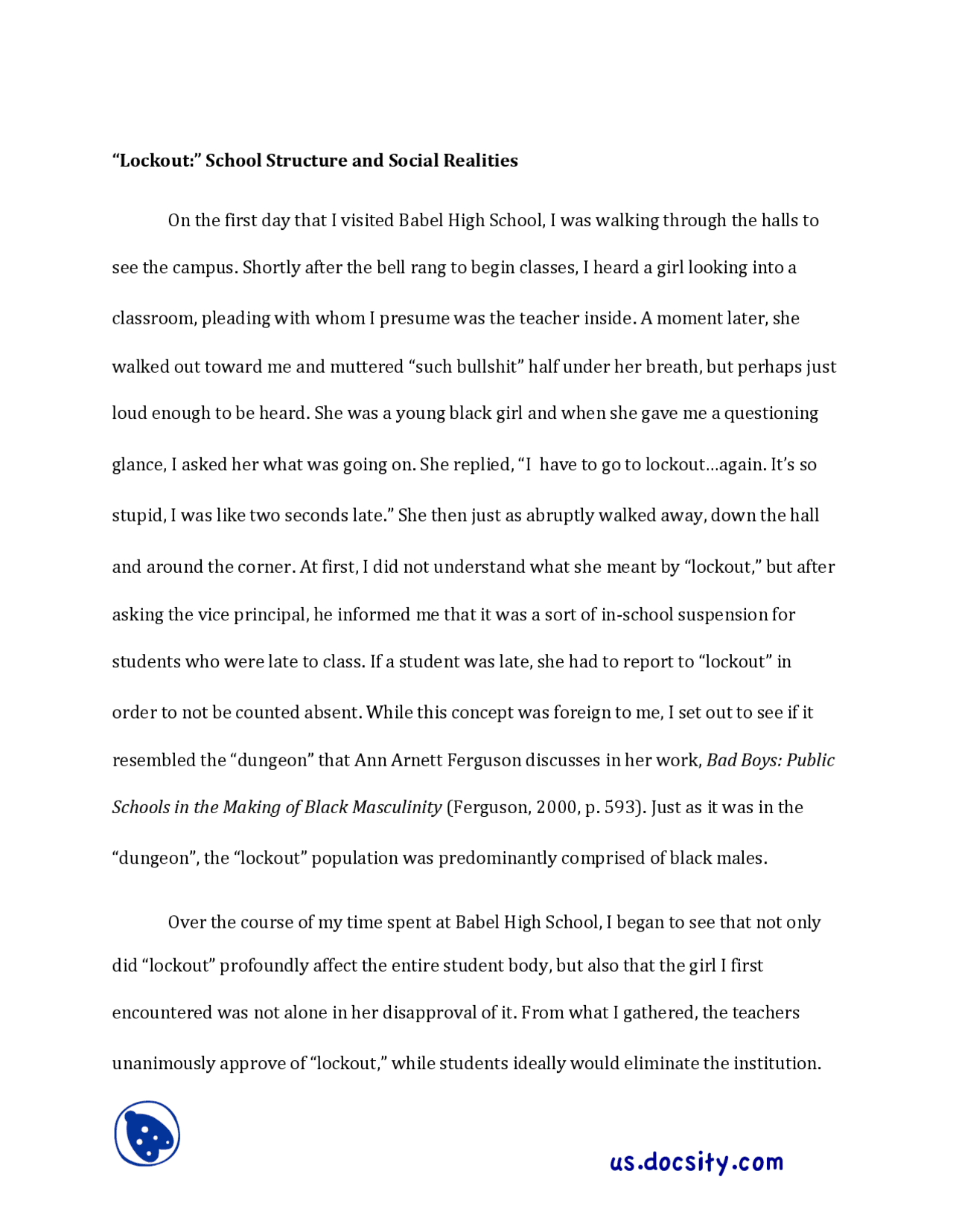 Institutional Ethnography - Structuring Social Relations - Docsity