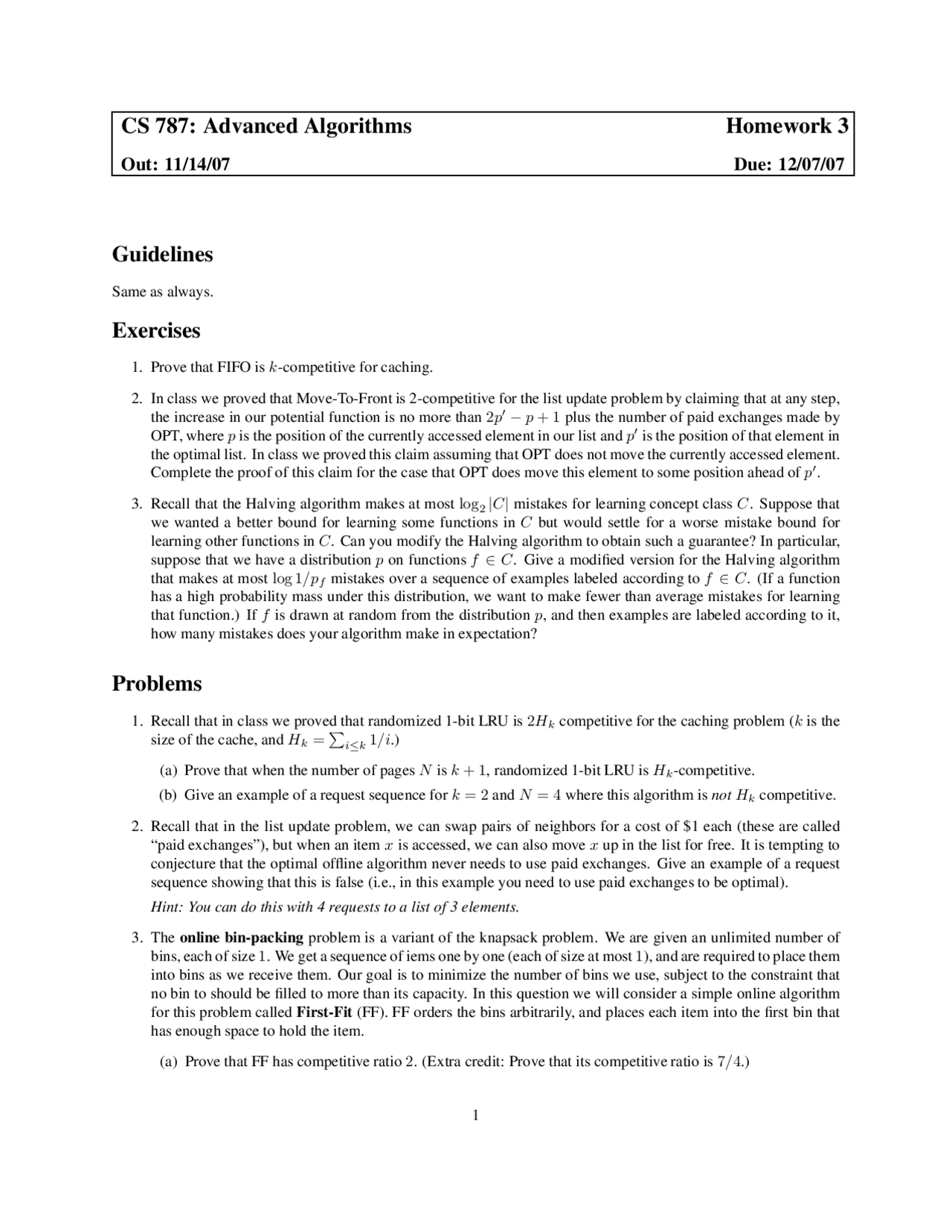 First In First Out-Advanced Algorithms-Home Work 03-Computer Science ...