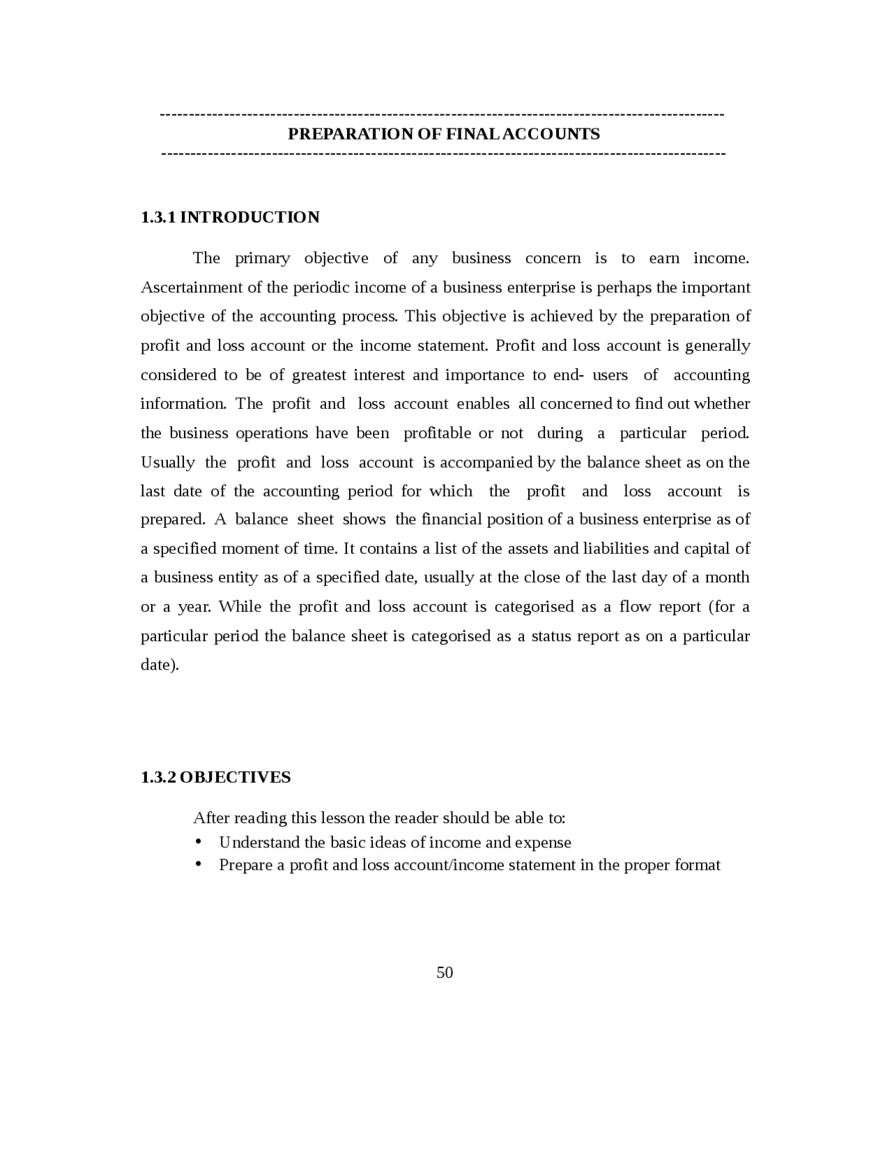 Accounting For Managers Preparation Of Final Accounts Notes