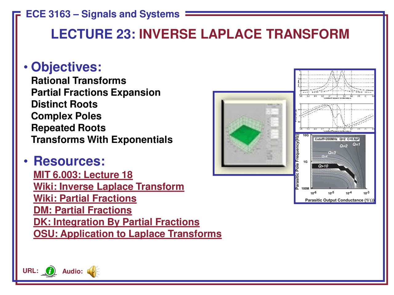 Rational Transforms Signals And Systems Lecture 23 Slides Electrical
