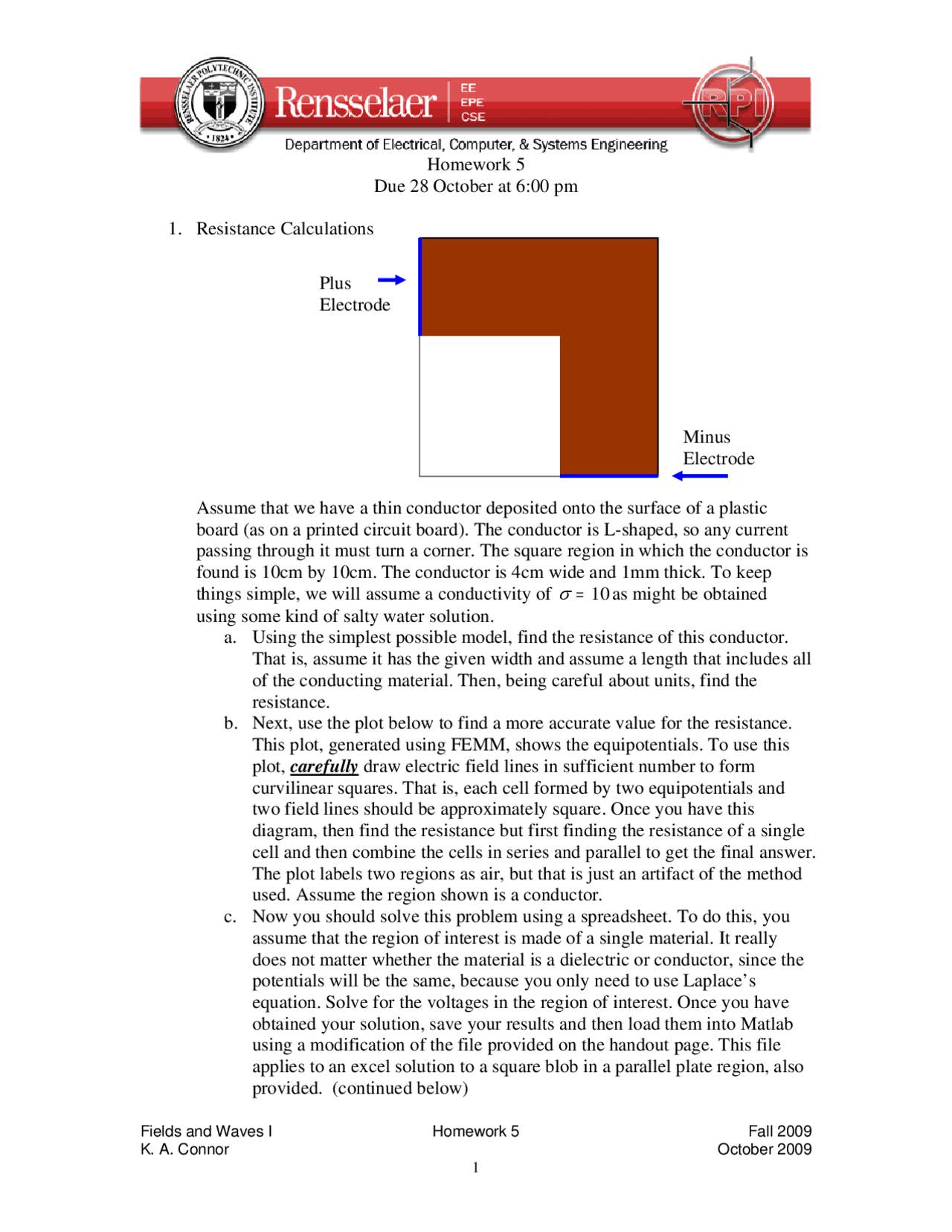 Fields And Waves I Notes For Homework 5 Ecse 2100 Docsity