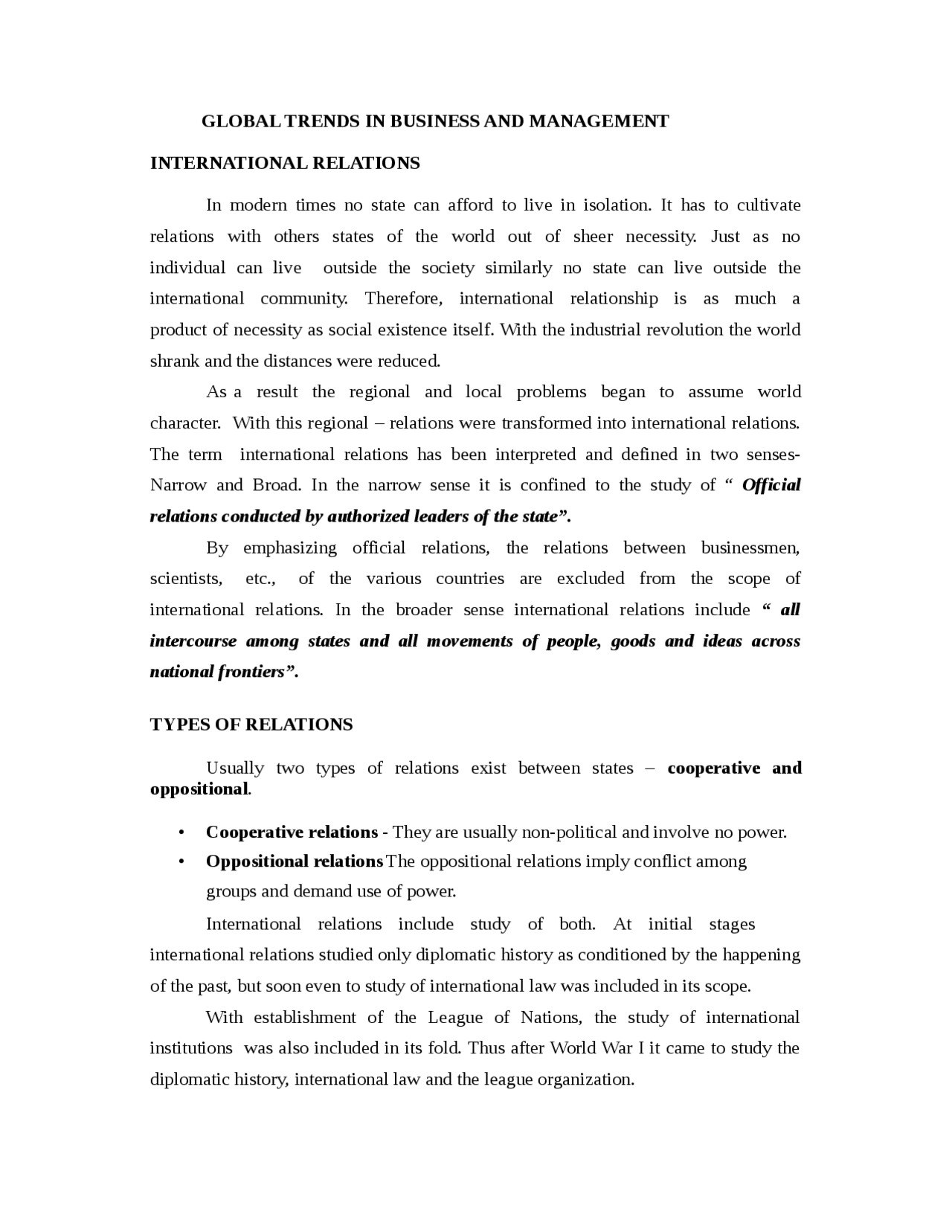 GLOBAL TRENDS IN BUSINESS | Study notes Business Accounting - Docsity