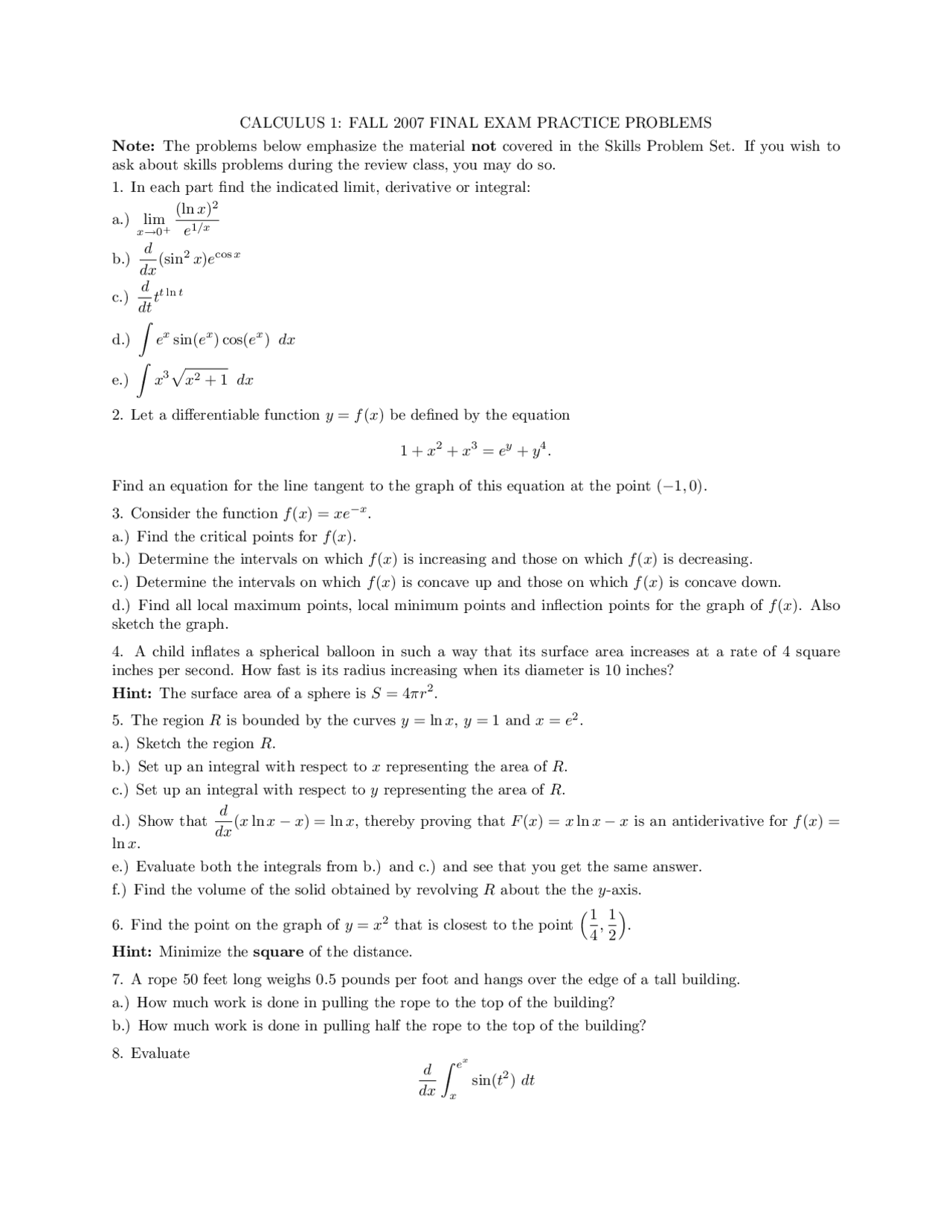 8 Problems to determine the Interval Functions - Final Exam | MATH 1010 ...