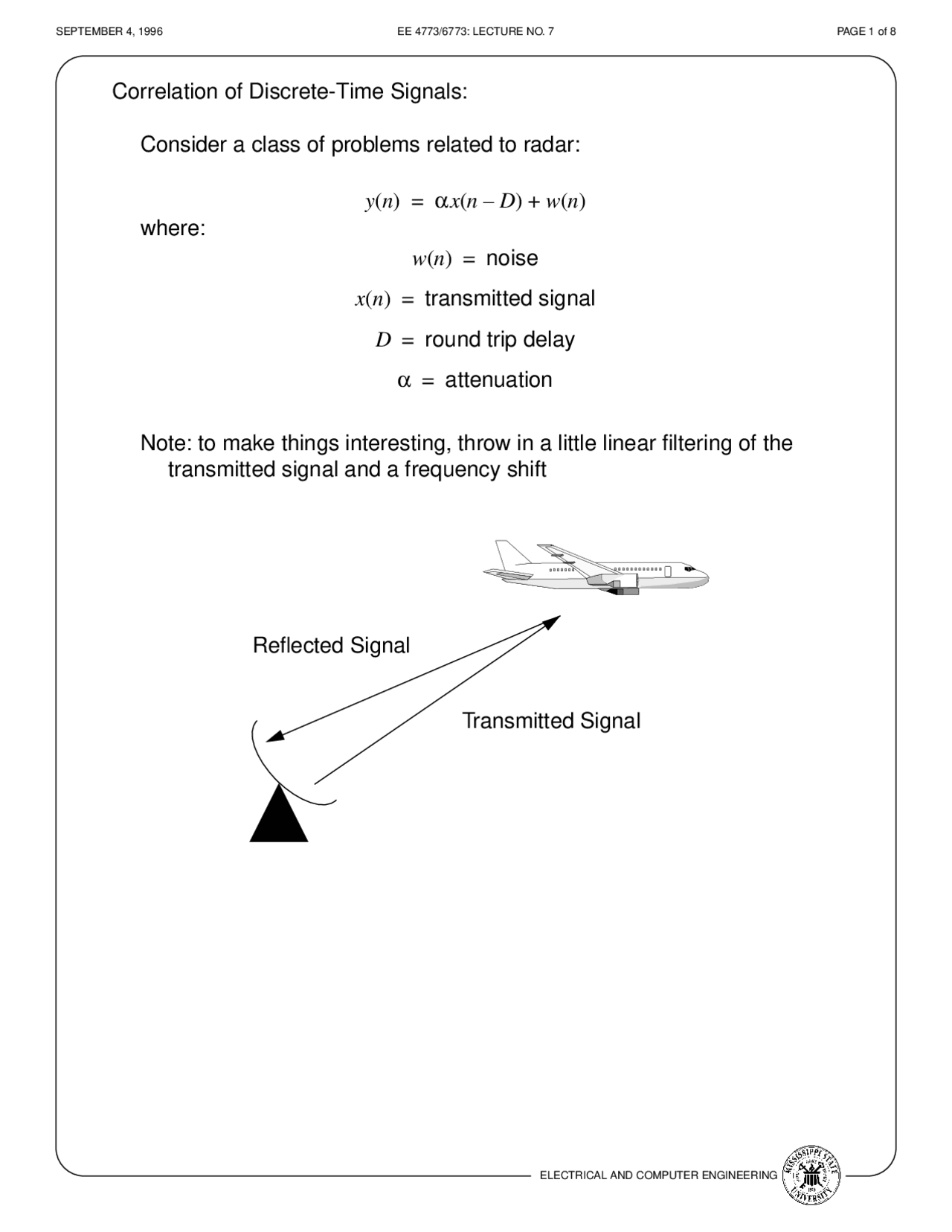 Correlation of Discrete-time Signals-Digital Signal Processing-Lecture ...