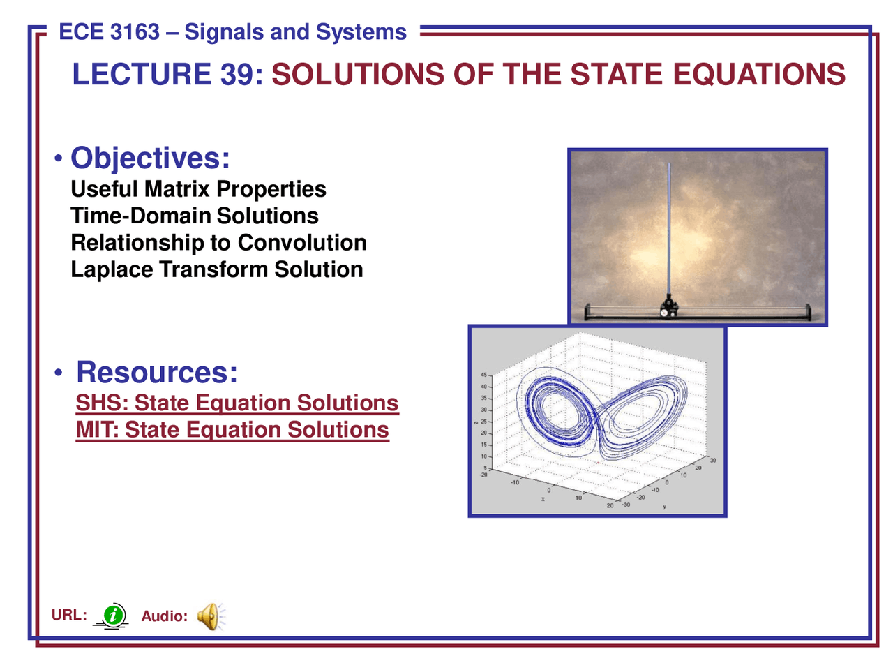 Preliminaries Signals And Systems Lecture 39 Slides Electrical And Computer Engineering Slides
