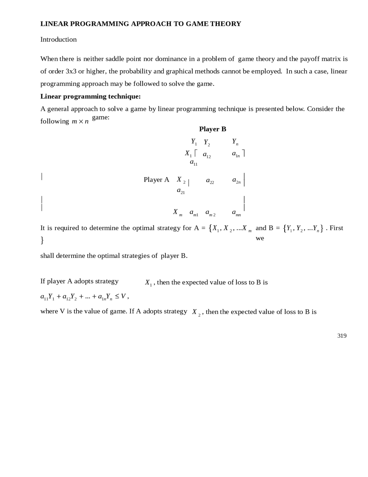 Operations Research - LINEAR PROGRAMMING APPROACH TO GAME THEORY ...