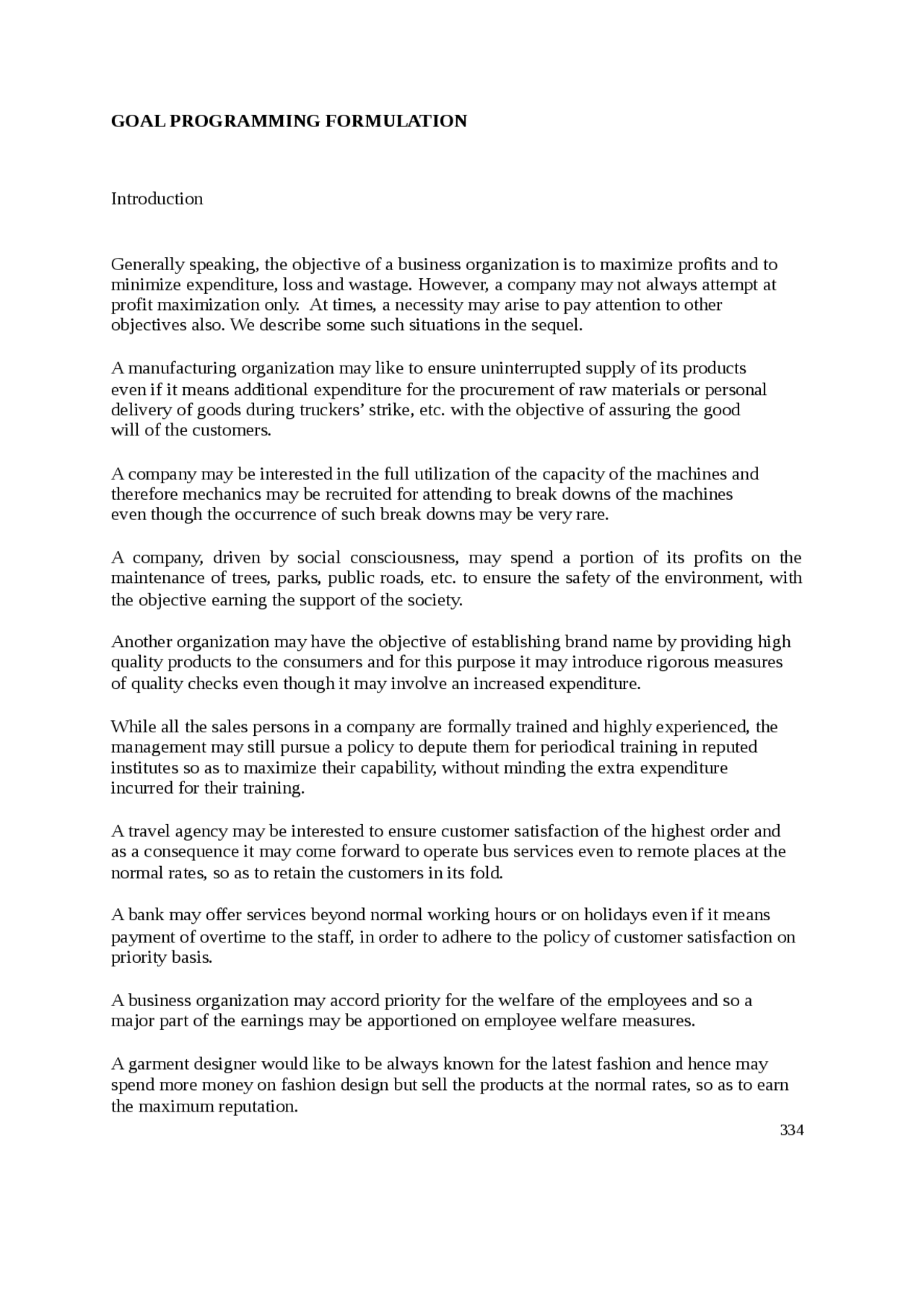 Operations Research - GOAL PROGRAMMING FORMULATION- - Excercise ...