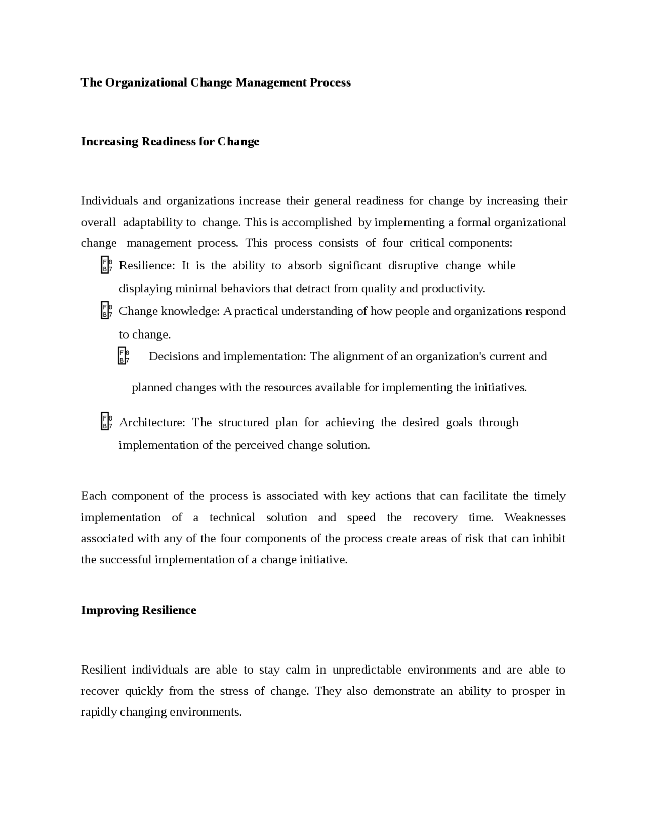 The Organizational Change Management Process | Study notes Business ...