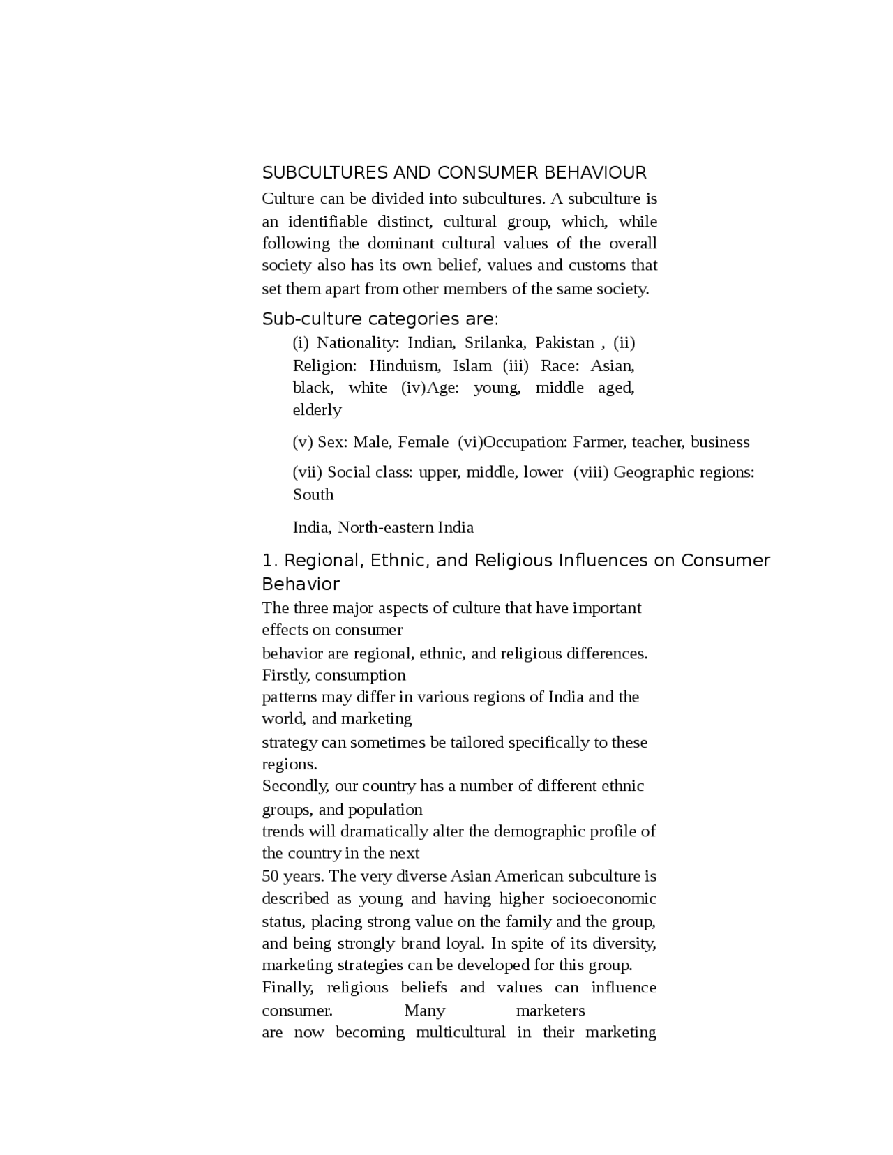 Consumer Behaviour And Marketing Action Subcultures And Consumer