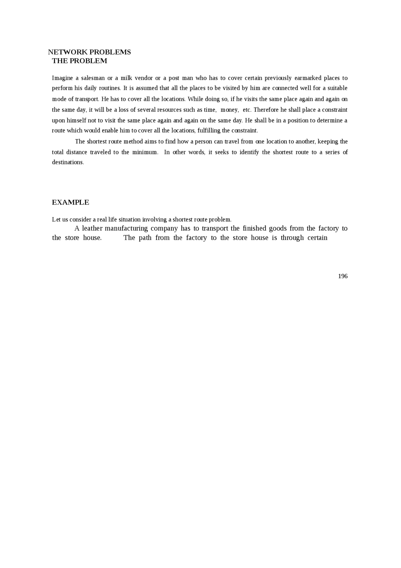 Operations Research - NETWORK PROBLEMS - Excercise - Business ...