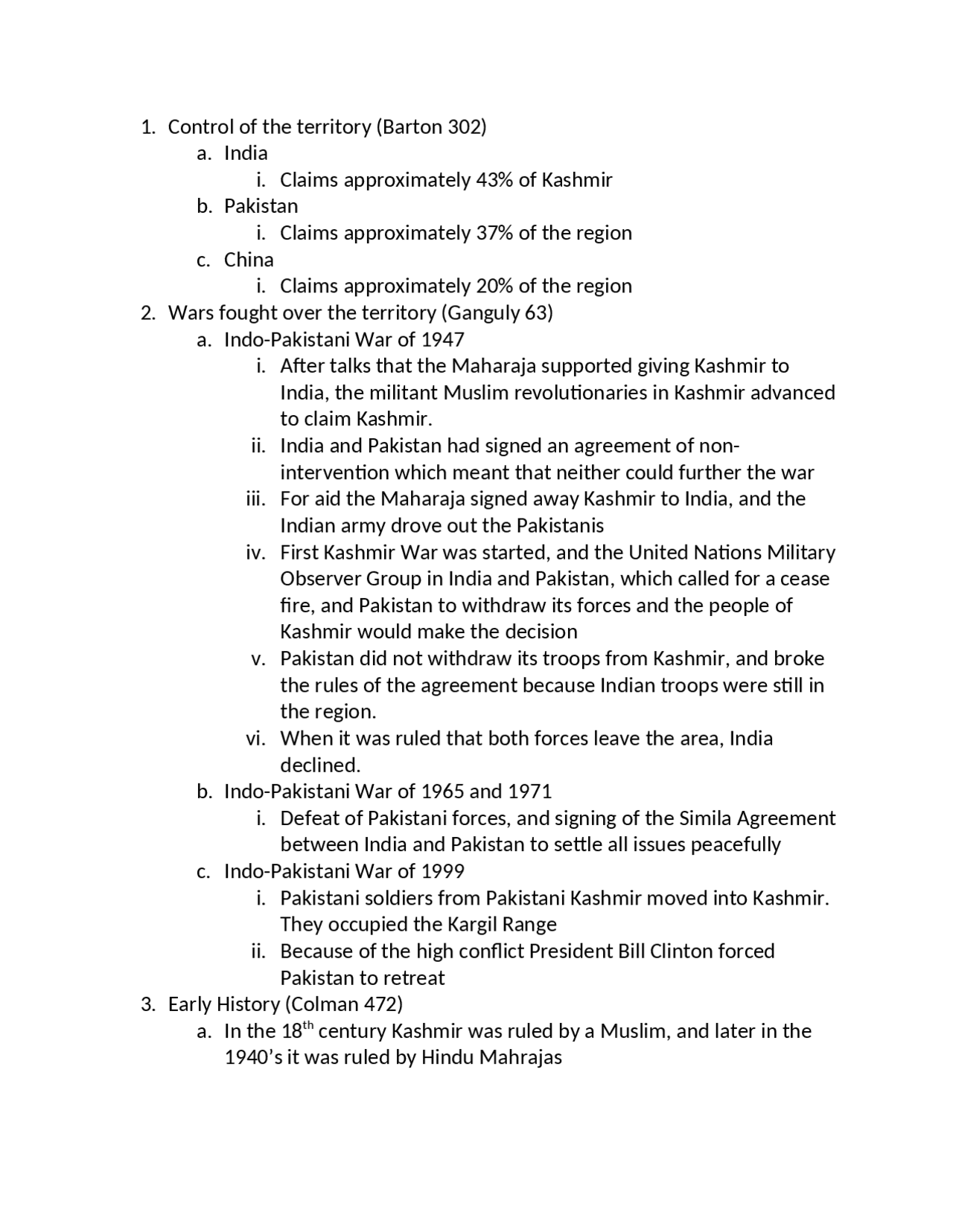 G120 Pakistan India Conflict Lecture Notes Geog Docsity