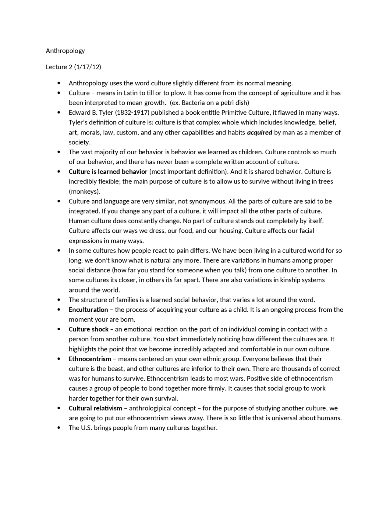 Cultural Relativism, Culture Shock and Inculturation in Anthropology ...