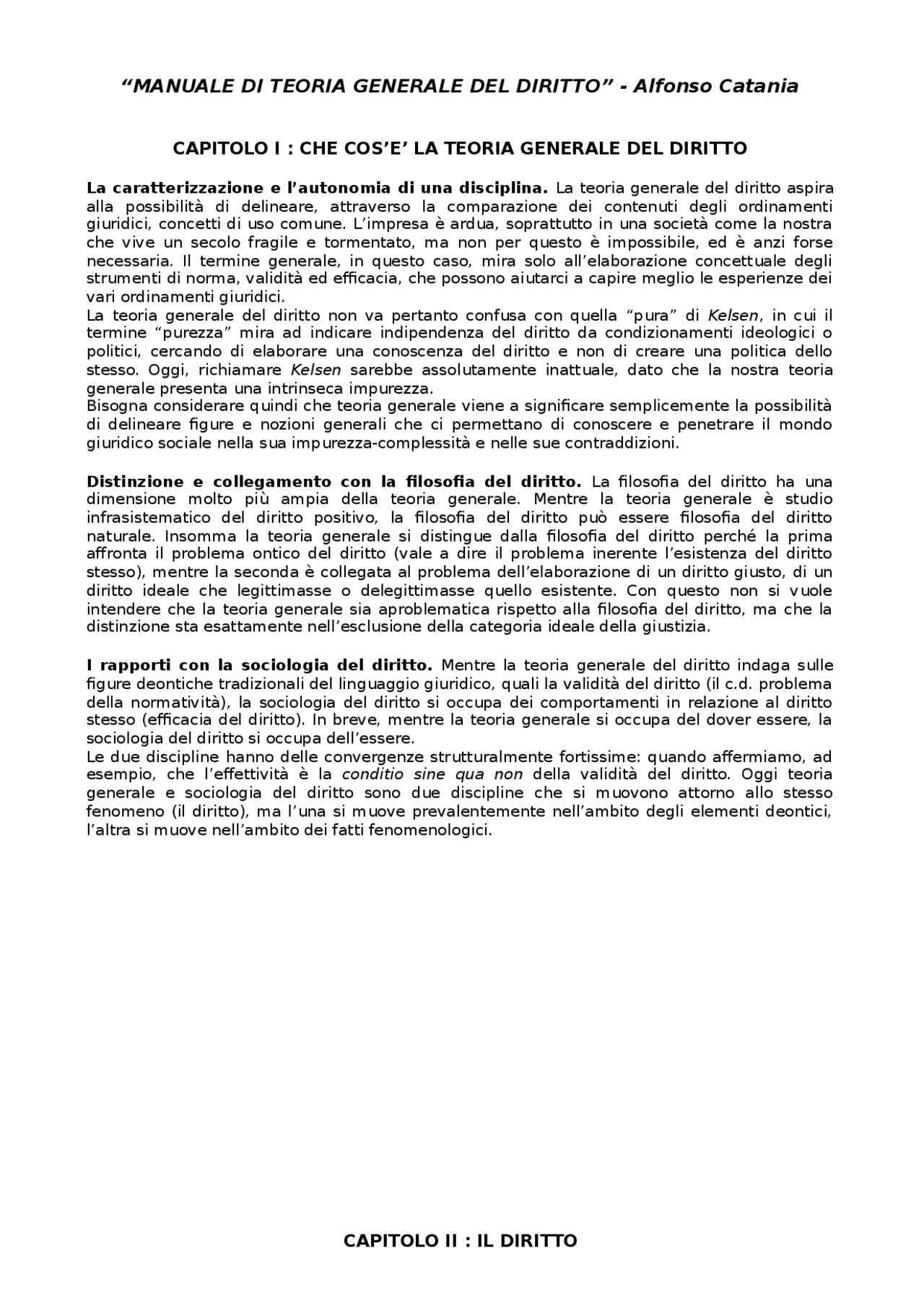 Manuale Di Teoria Generale Del Diritto Docsity