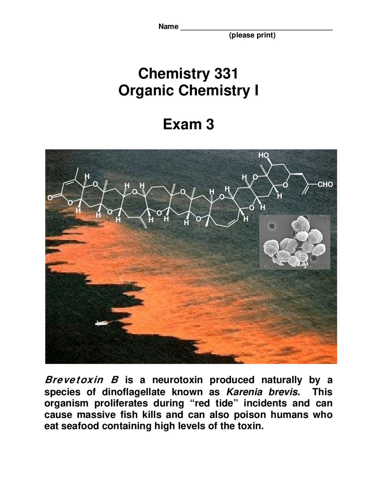 5 Solved Problems On The Organic Reactions Exam 3 Ch 331 Docsity
