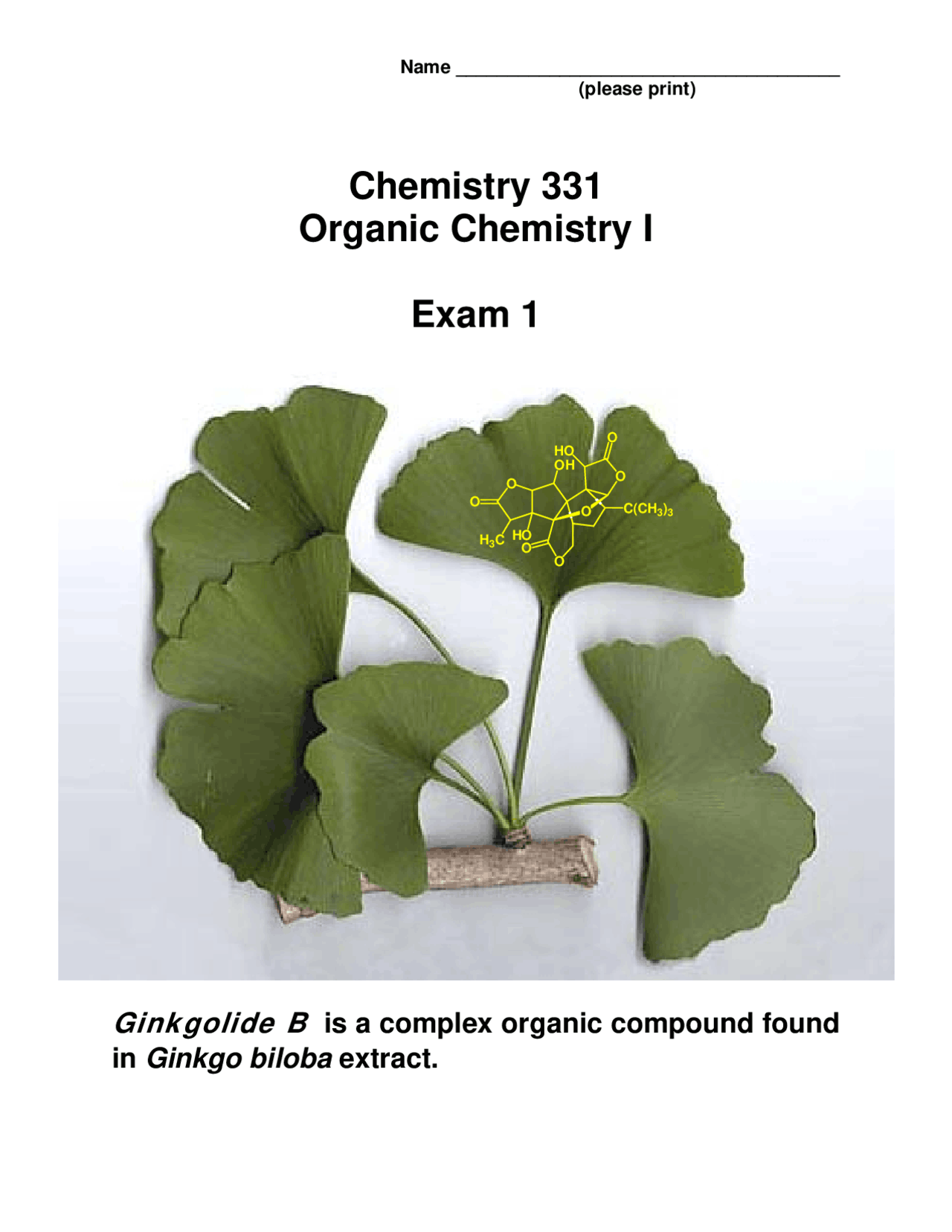 Solved Questions On The Lewis Structure Exam 1 Ch 331 Docsity