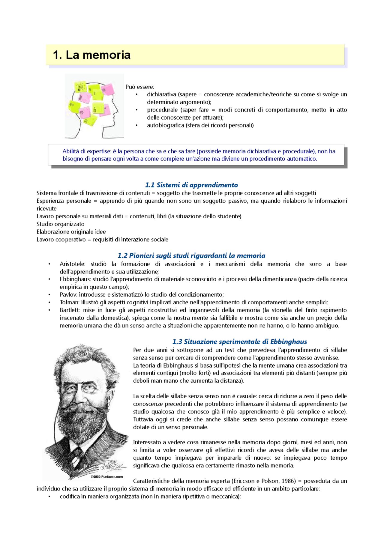 Apprendimento E Memoria Docsity
