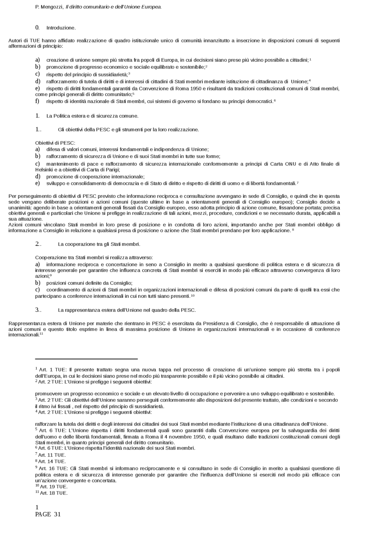 Riassunto Testo Mengozzi Docsity